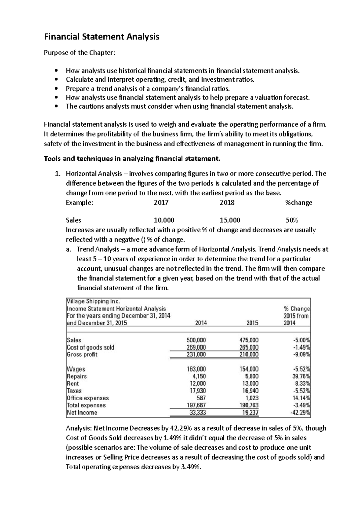Financial-Statement-Analysis - Financial Statement Analysis Purpose of ...