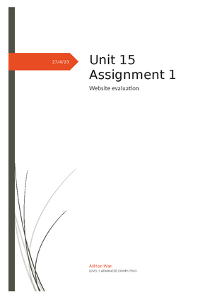 Unit 18 - Copy - Assignment - Unit 18 - Assessing Children’s ...