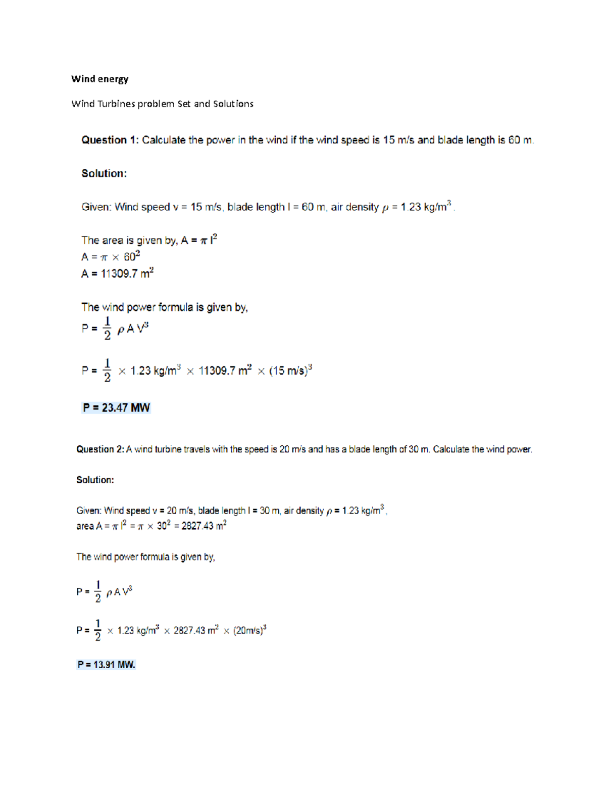 Wind Turbines Problems and Solutions - Wind energy Wind Turbines ...