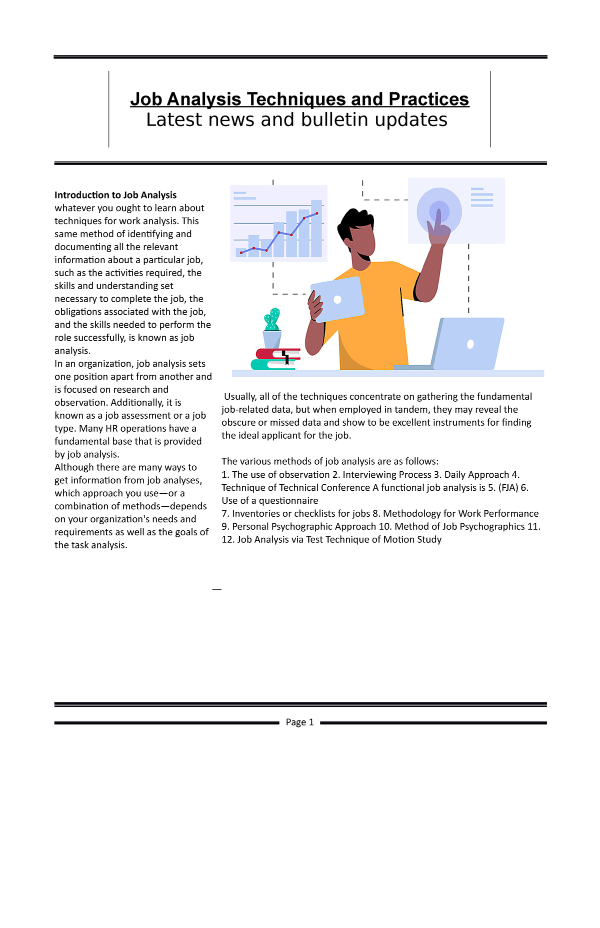 Fact sheet - Job Analysis Techniques and Practices Latest news and ...