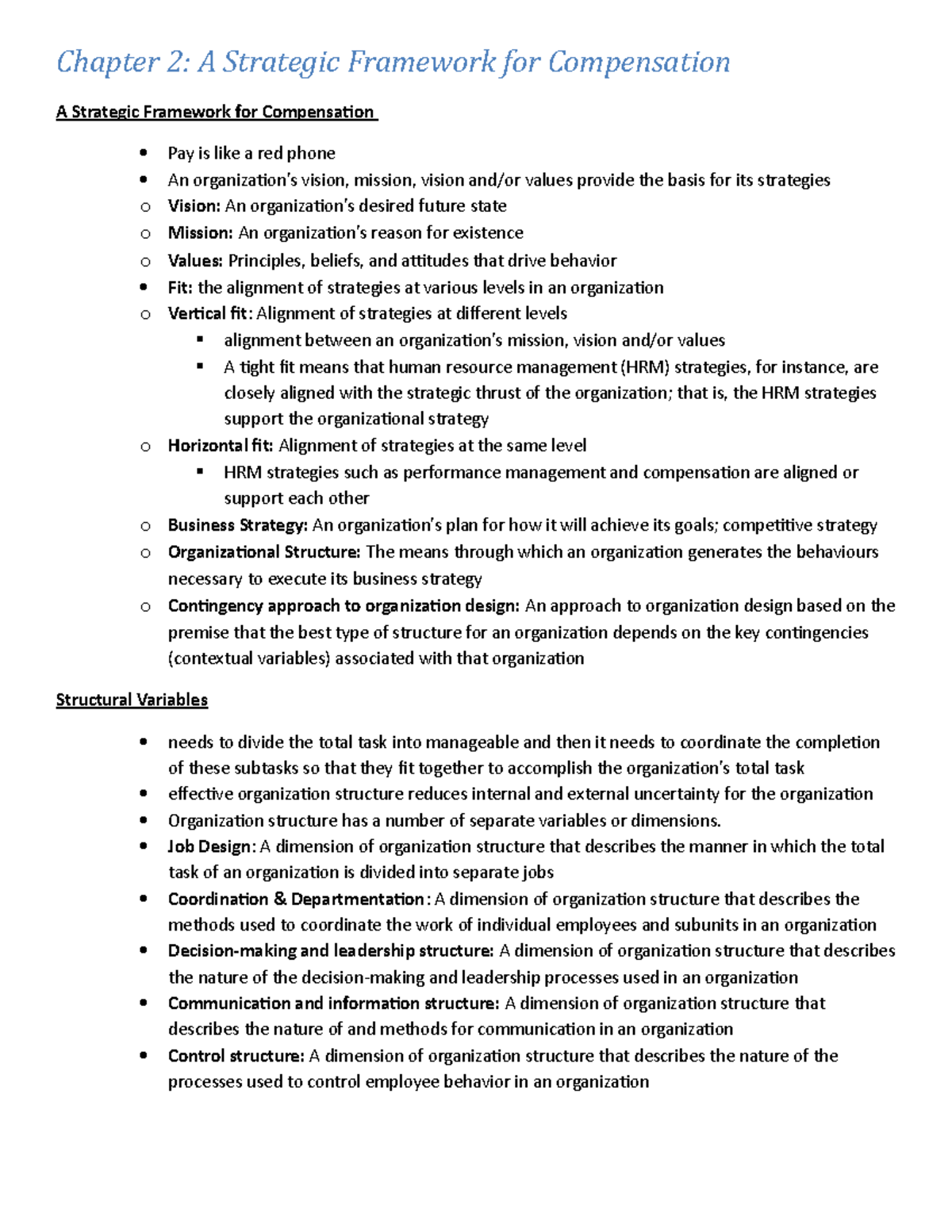 Chapter 2 - Ch 2- Textbook 2 - Chapter 2: A Strategic Framework for ...