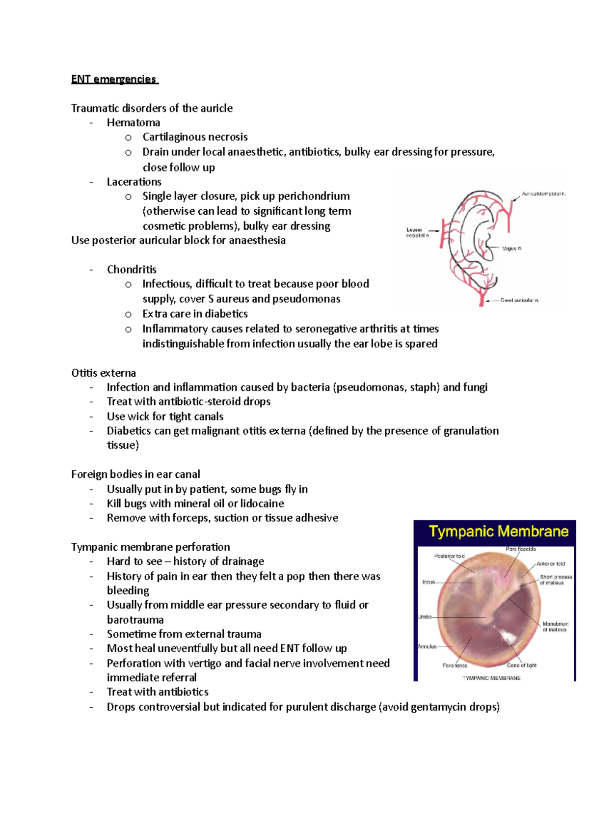 Trauma - ENT emergencies - ENT emergencies Traumatic disorders of the ...