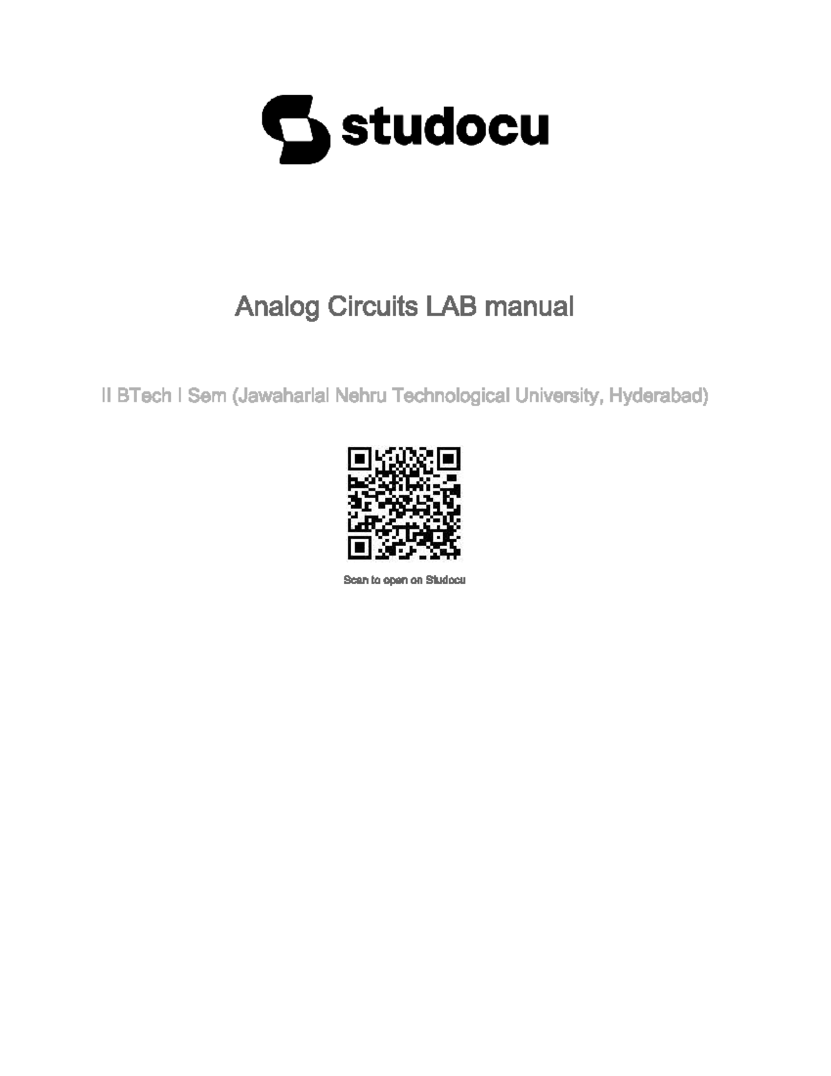 Ac lab manual vr23 - useful for students - studocu Analog Circuits LAB ...