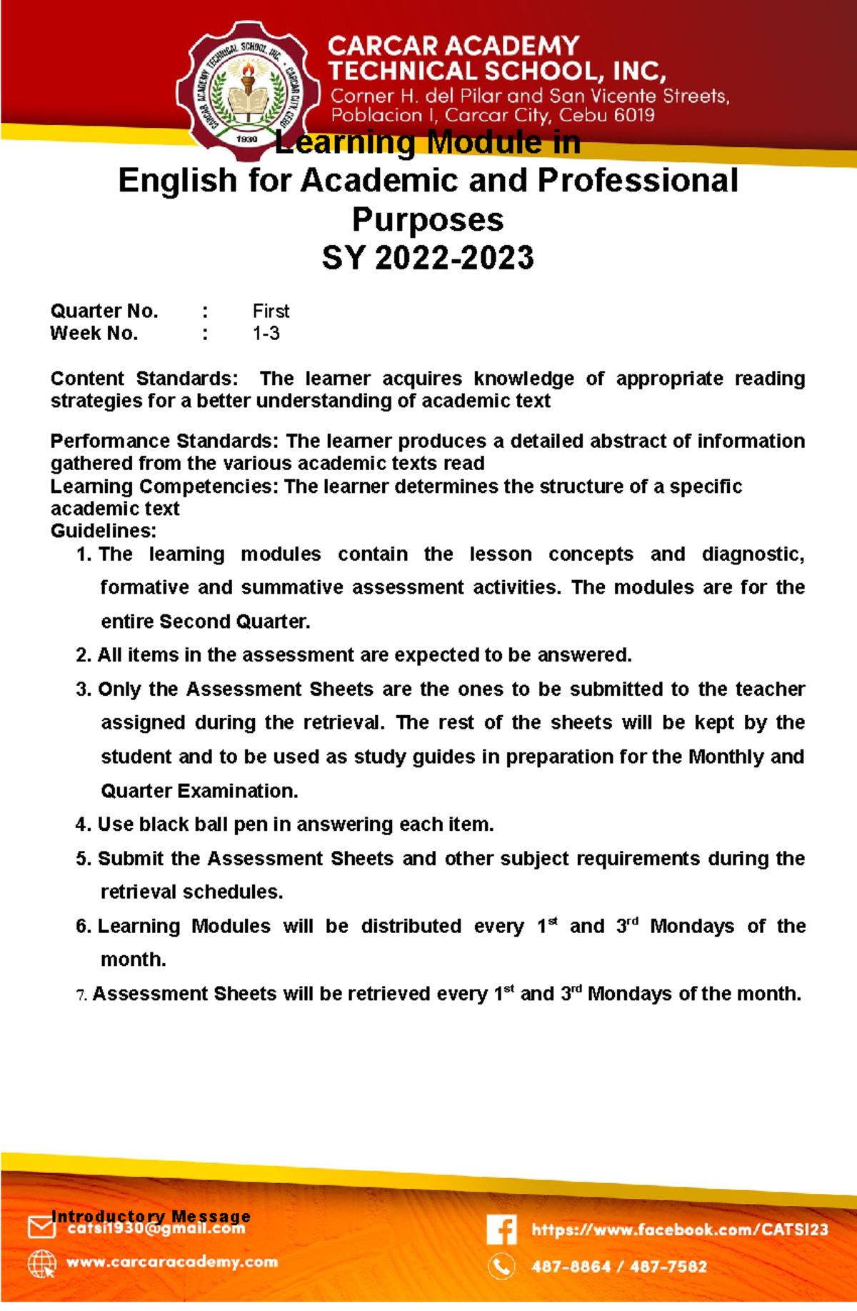 Learning-Module-in-english-4-Acad - Learning Module in English for ...