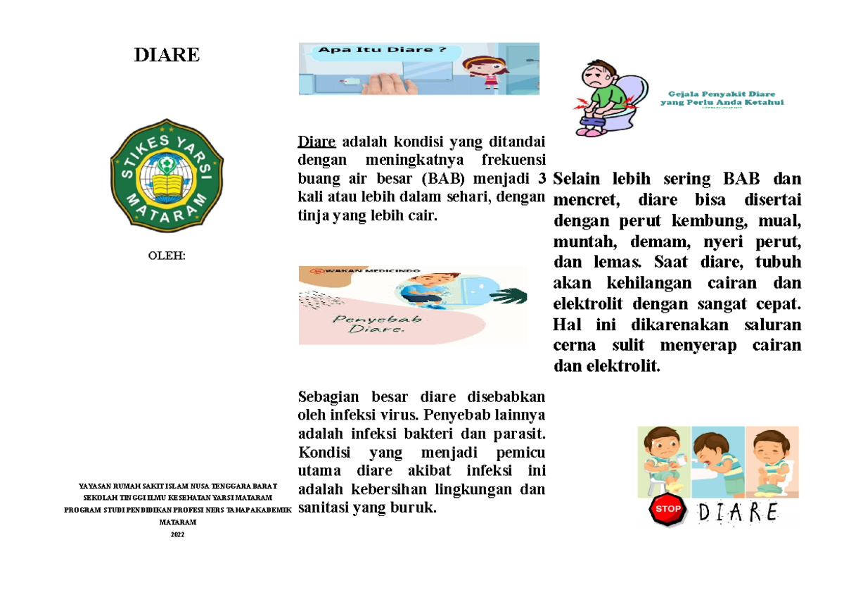Diare - DIARE OLEH: YAYASAN RUMAH SAKIT ISLAM NUSA TENGGARA BARAT ...