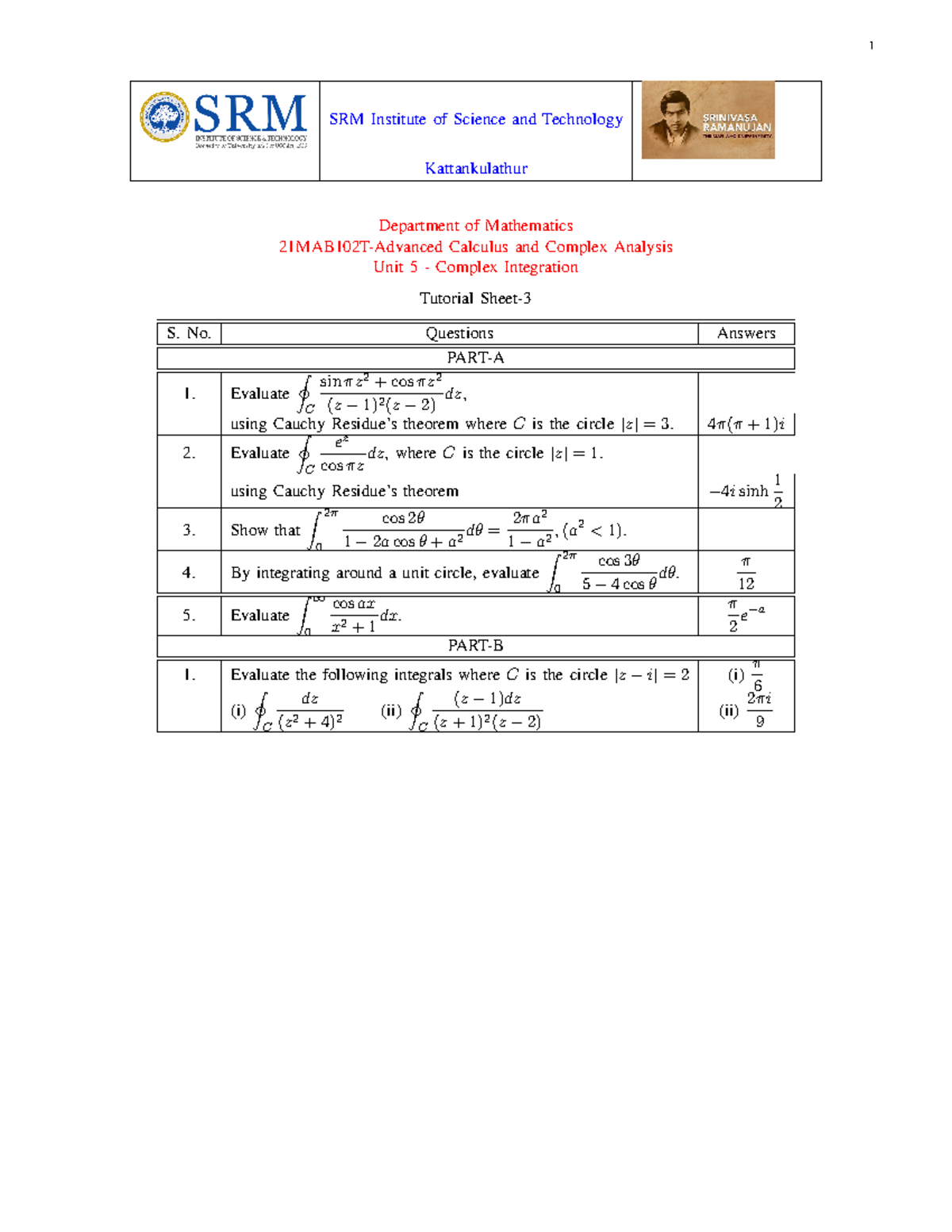 T3 - Tutorial - 1 SRM Institute of Science and Technology ...