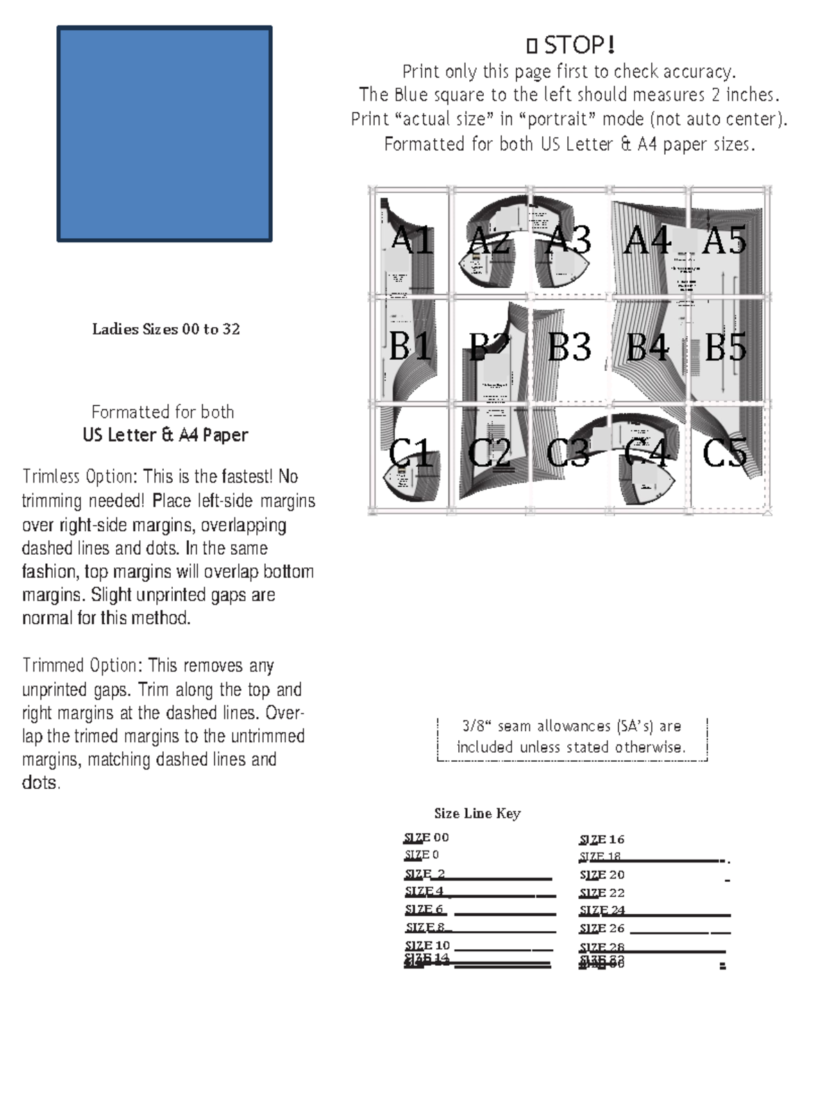 Lingeri Sewing Pattern - 🛑 STOP! Print only this page first to check ...