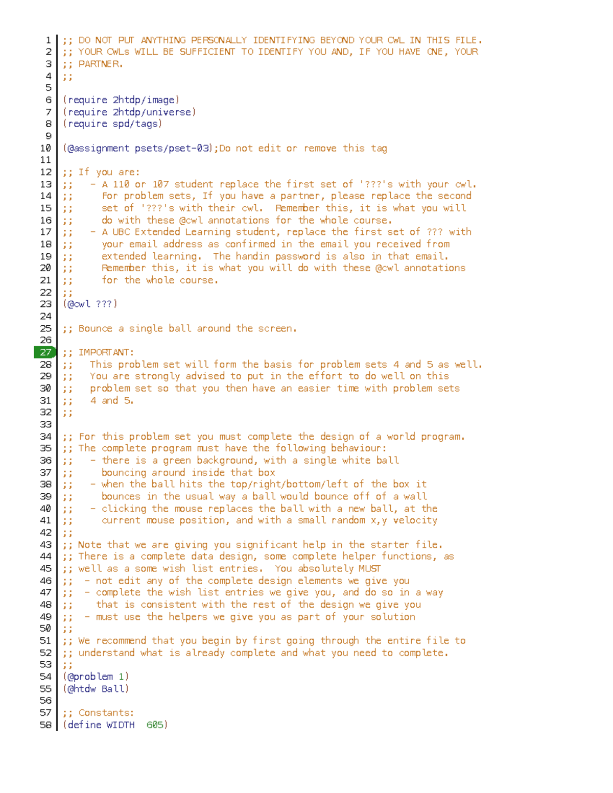 Pset 3 For Computer Science Cpsc 110 Do