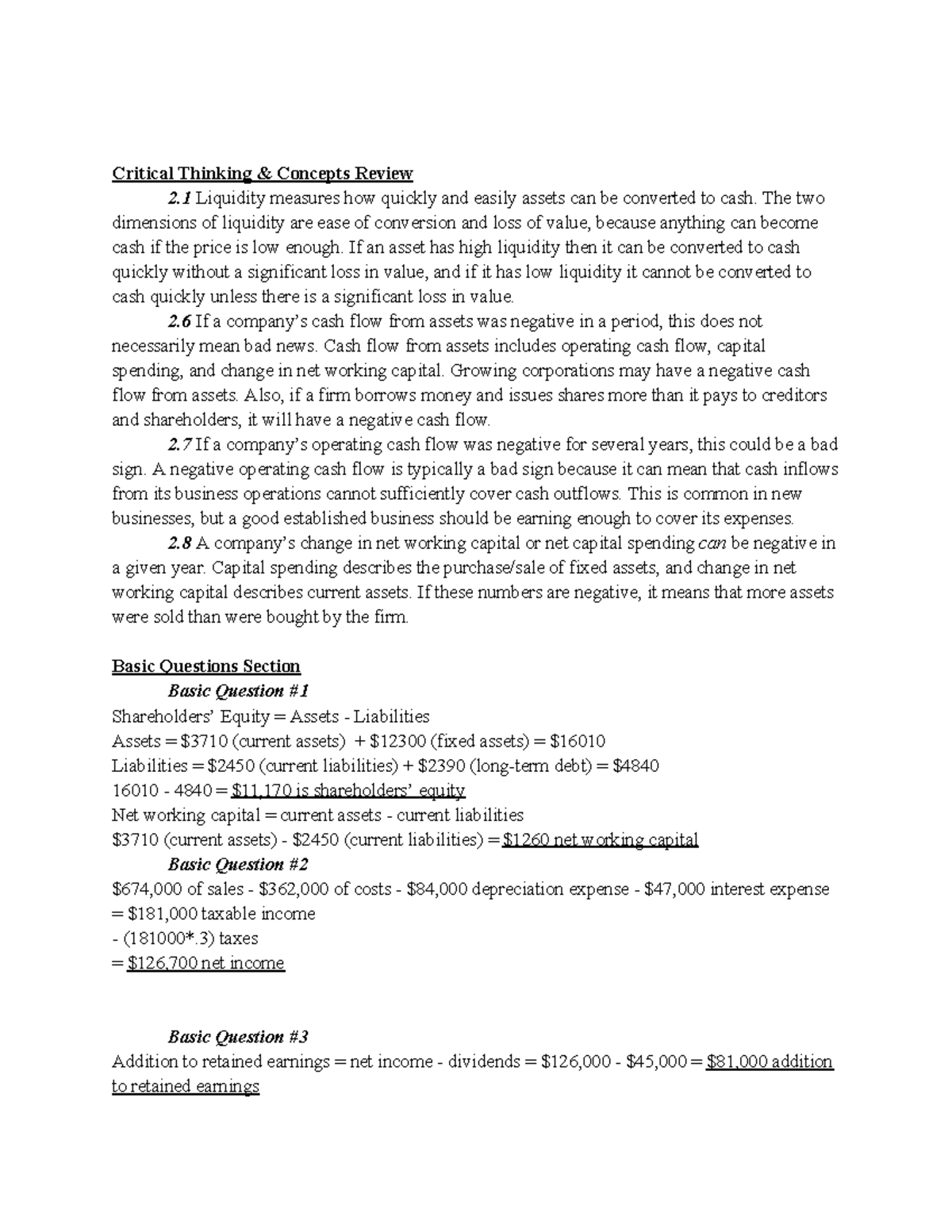 Homework 1 Supply Chain Finance - Critical Thinking & Concepts Review 2 ...