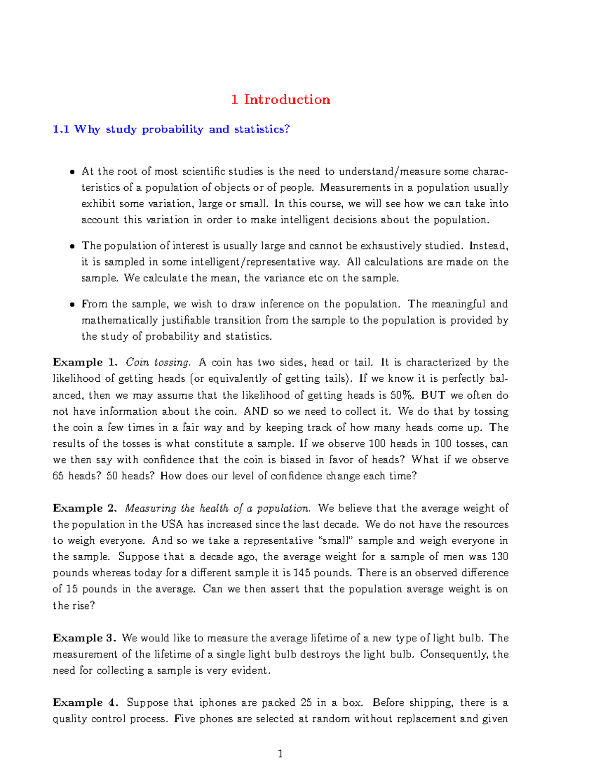 Note-1-2377 - practice - 1 Introduction 1 Why study probability and ...
