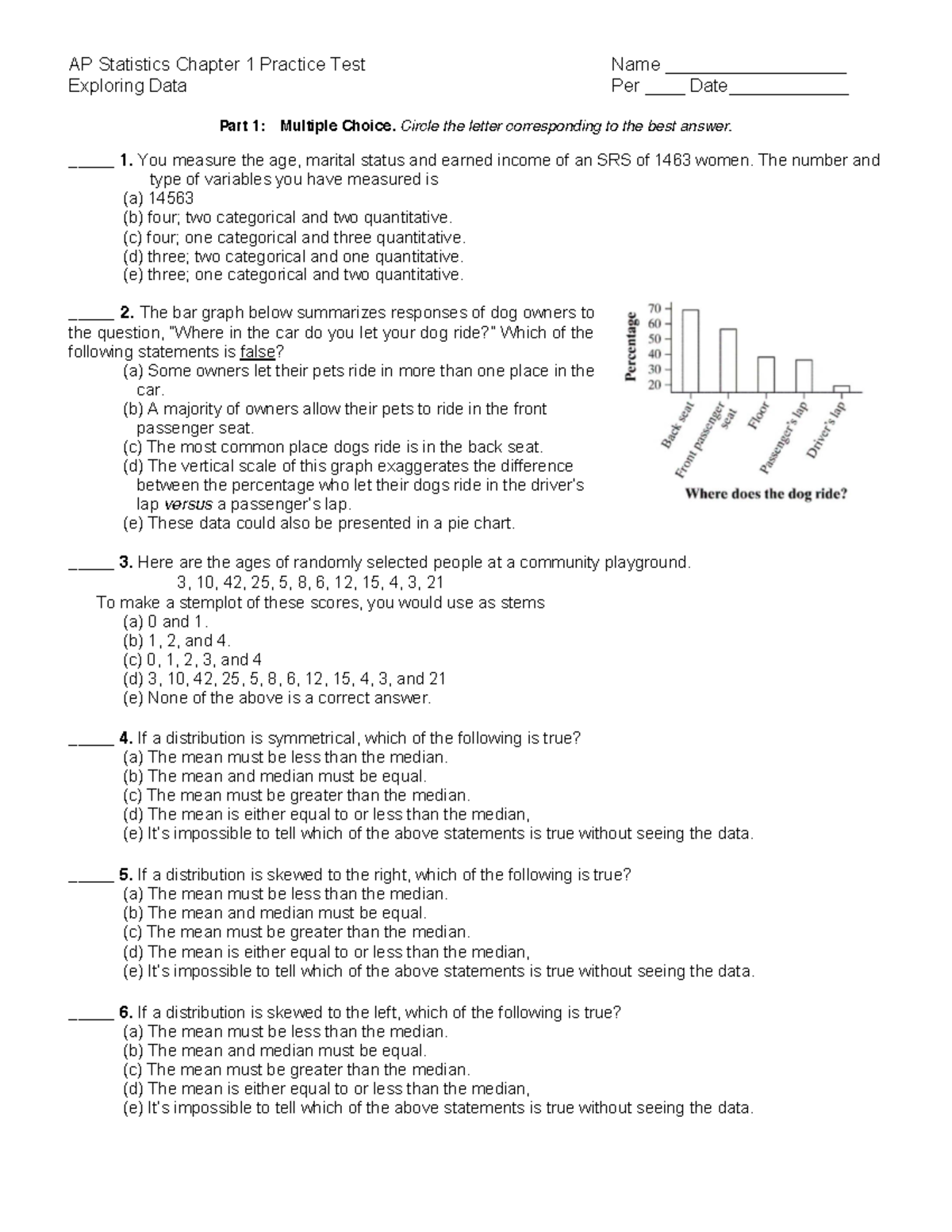 Unit 1 test AP - More about Macroeconomic - AP Statistics Chapter 1 ...