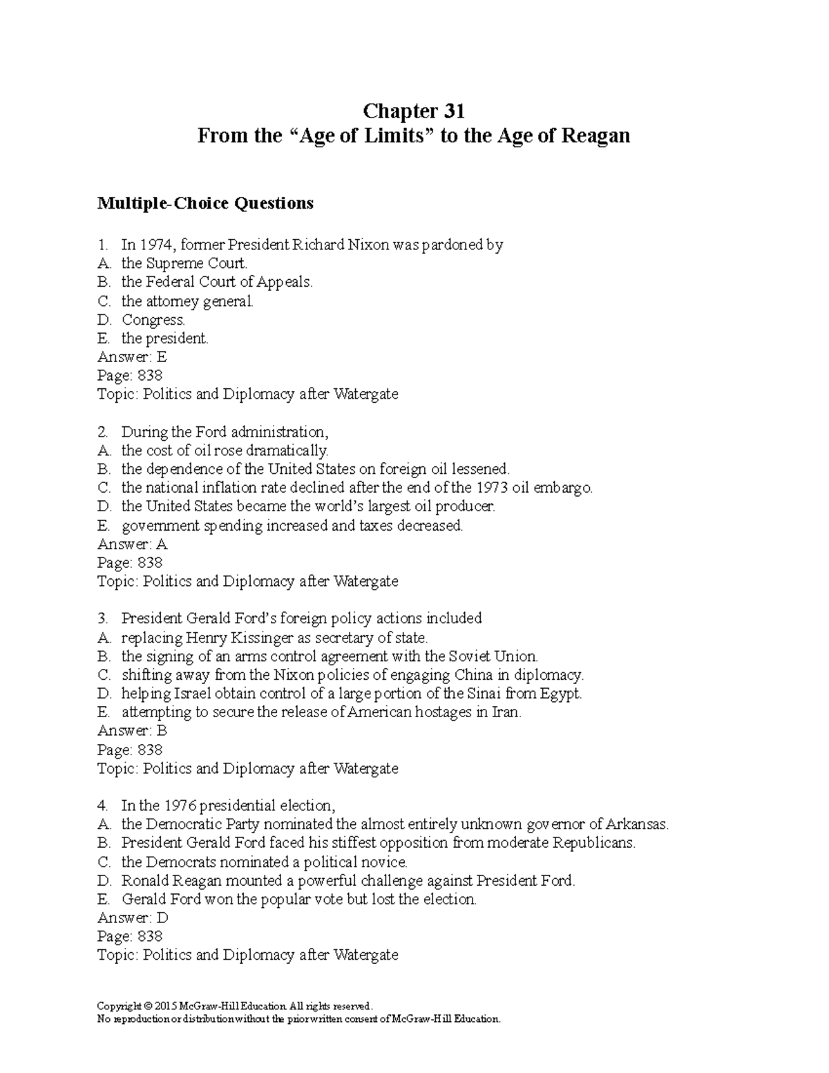 Brinkley 15 tb ch31 - hello - Chapter 31 From the “Age of Limits” to ...