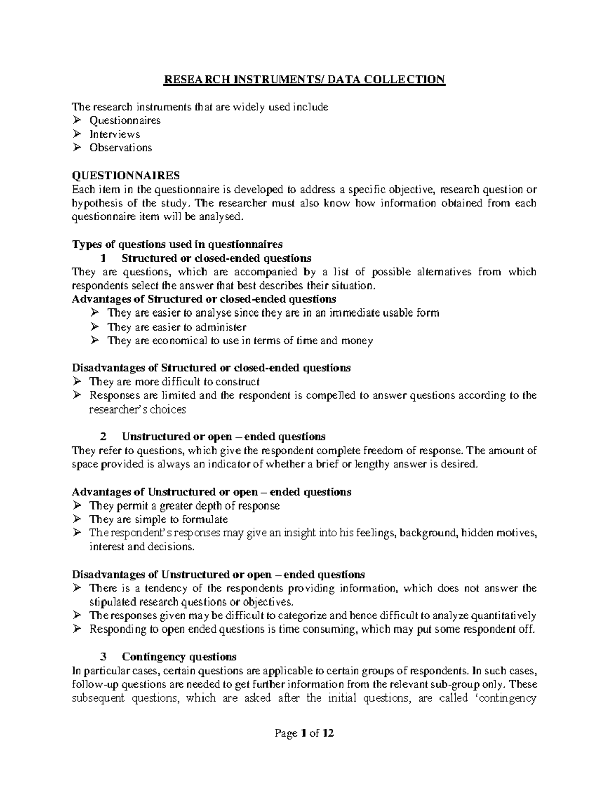 4 Research Instruments - RESEARCH INSTRUMENTS/ DATA COLLECTION The ...