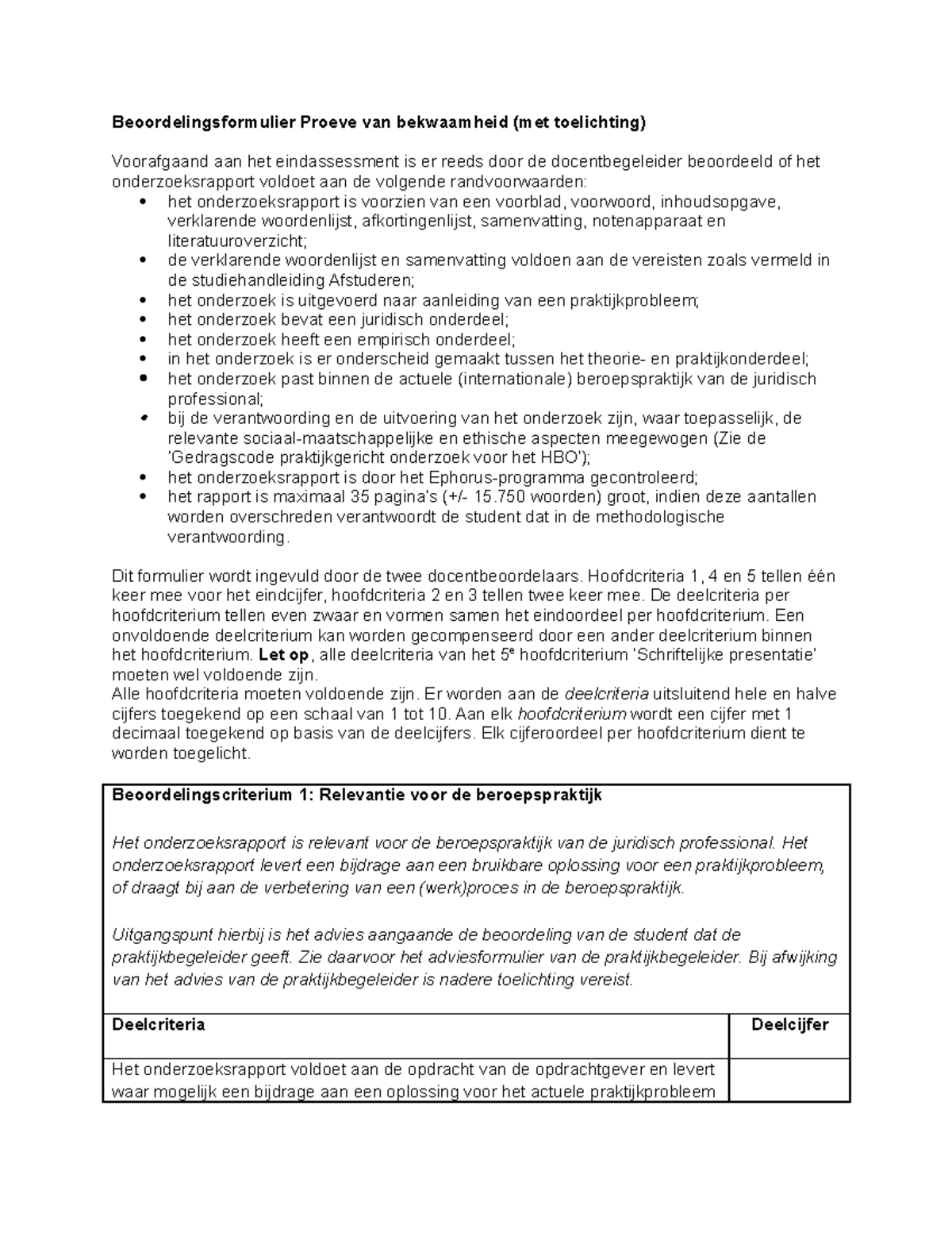 Beoordelingsformulier Proeve van bekwaamheid+Toelichting ...