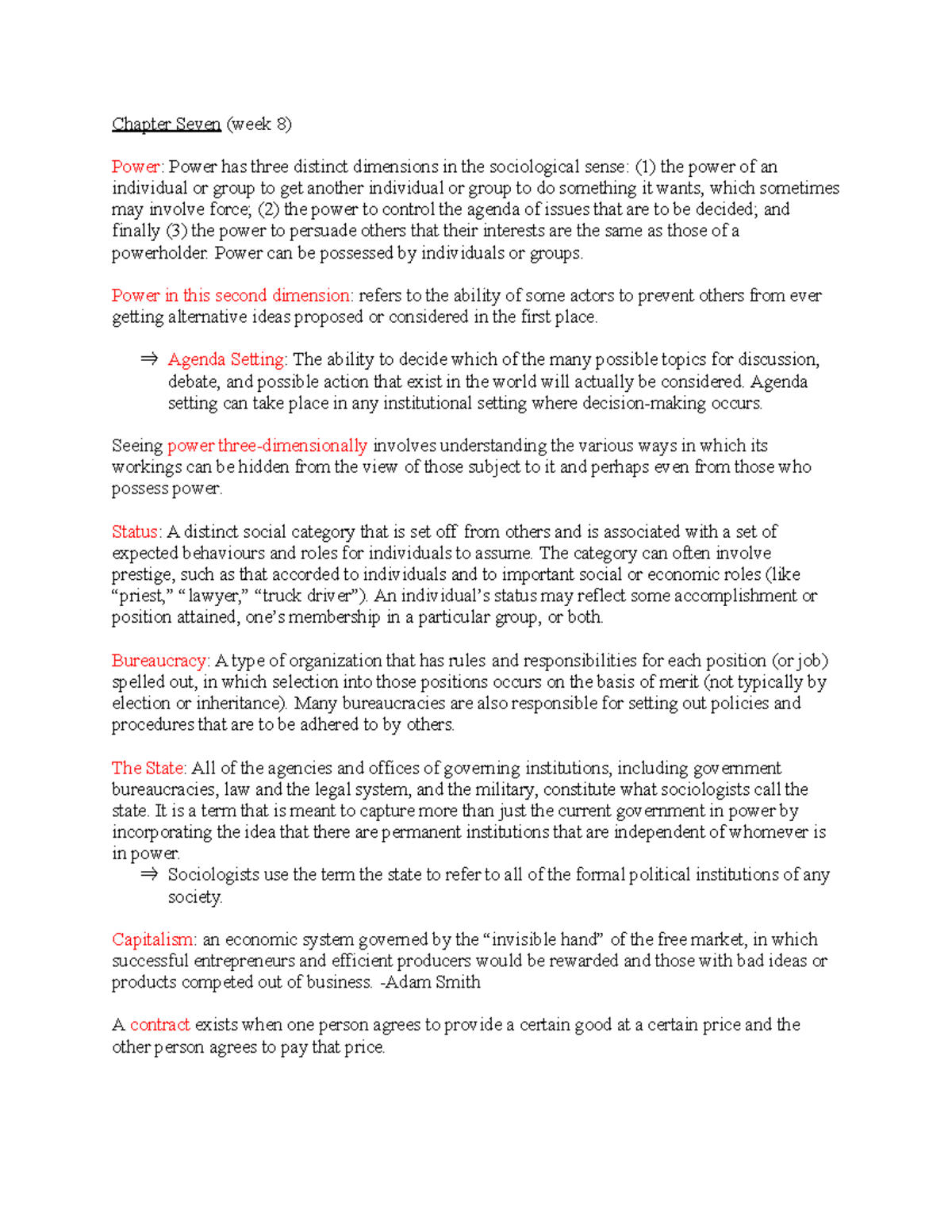 SOCI 1020 Key Terms - Fall 2020 second Midterm - Chapter Seven (week 8 ...