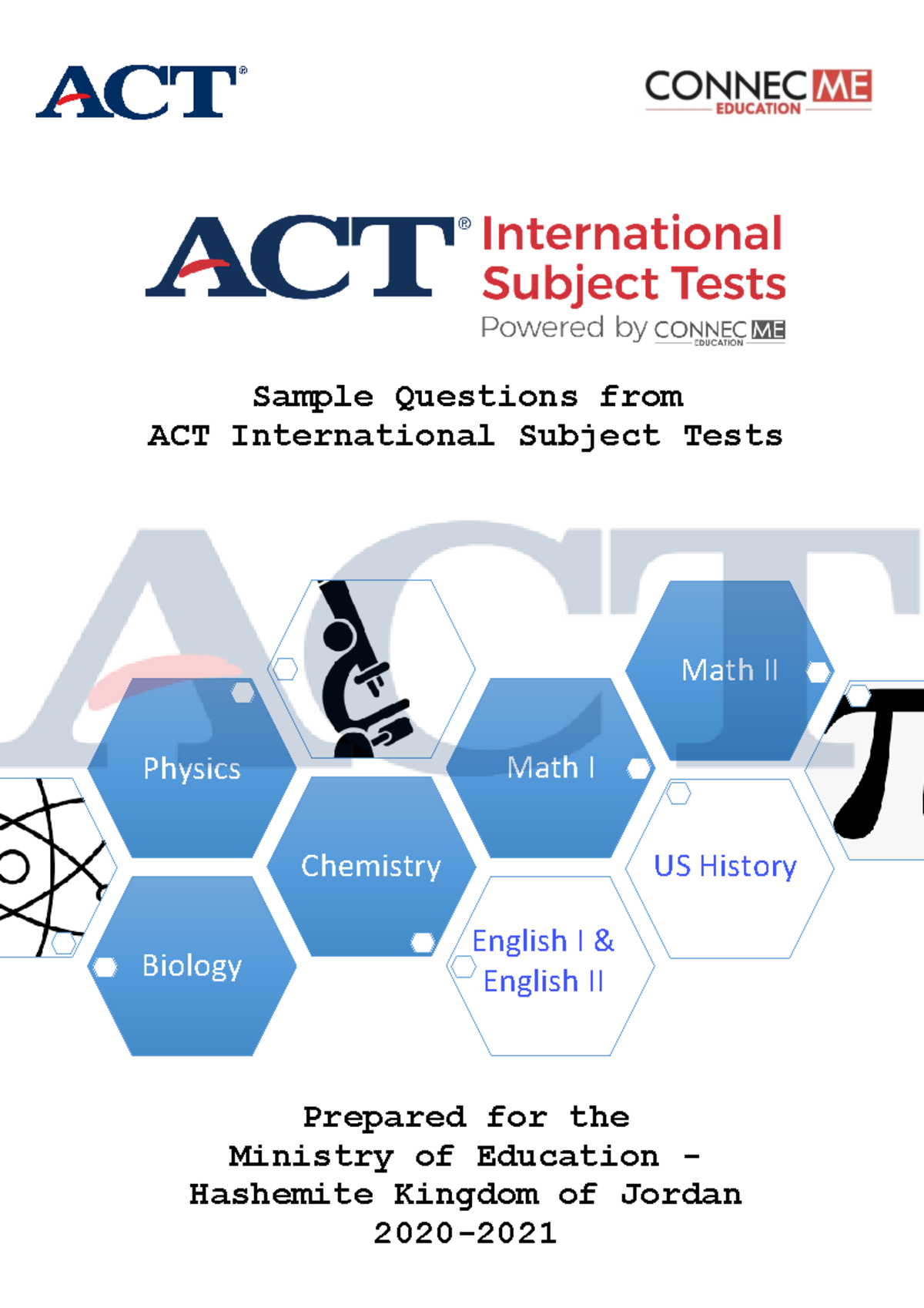 ACT International Subject Tests - Sample Material - Biology Chemistry ...