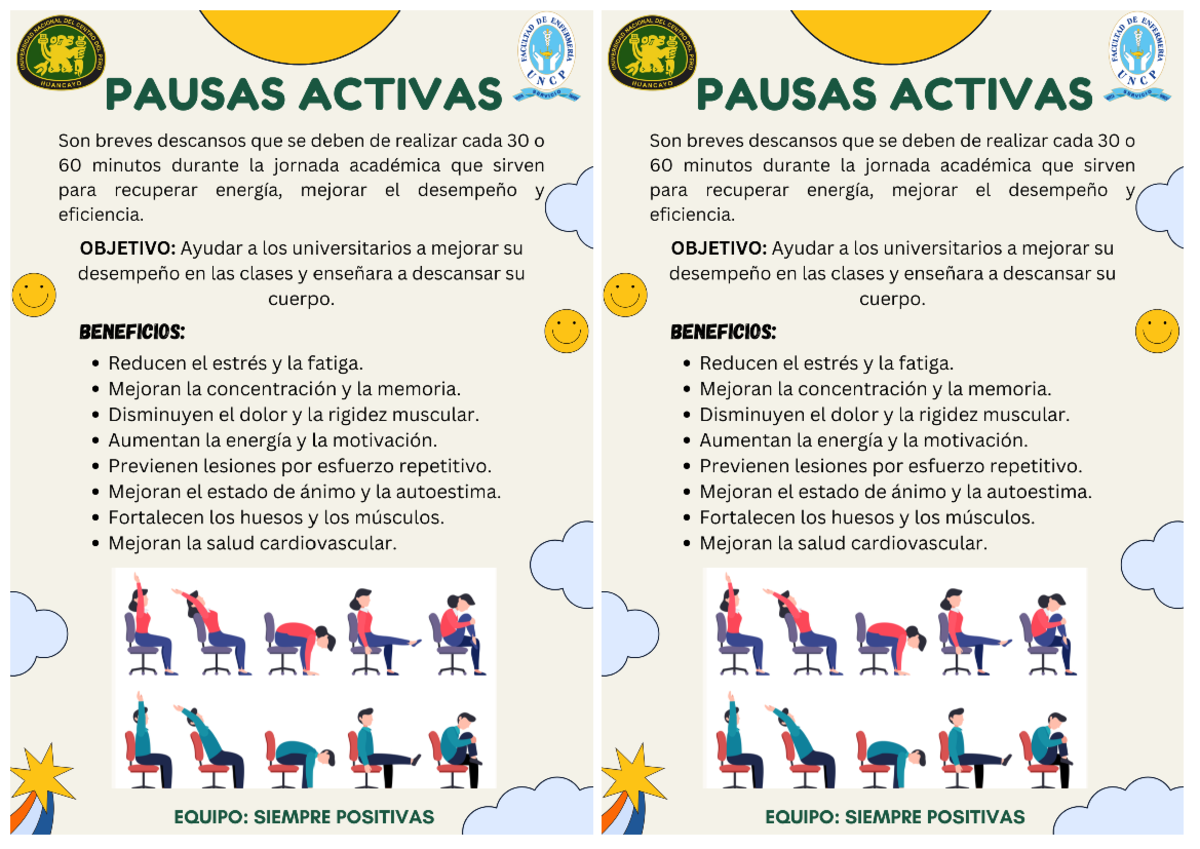 Folleto - pausas activas, descansos breves para mejorar nuestro ...