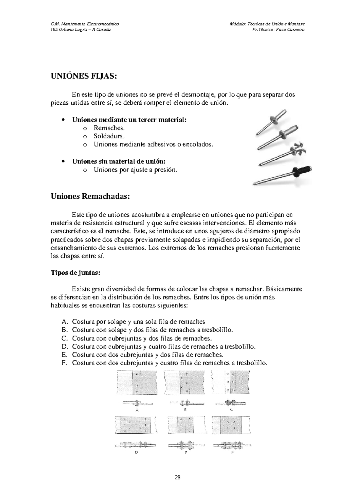 Temo 08 - Uniones Fijas. Remachado - Copia - C. Mantemento ...