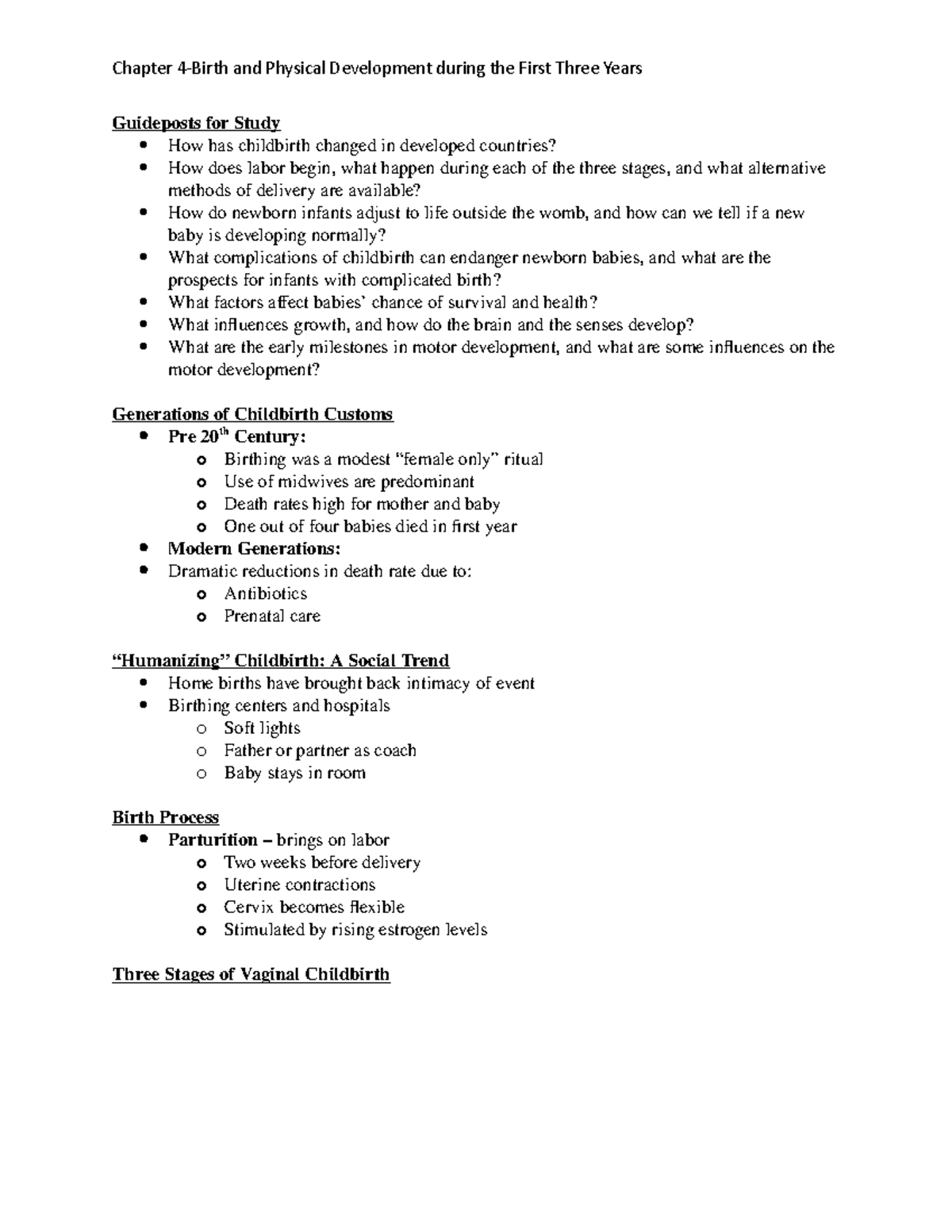 Chapter 41-Lifespan Development - Guideposts for Study How has ...