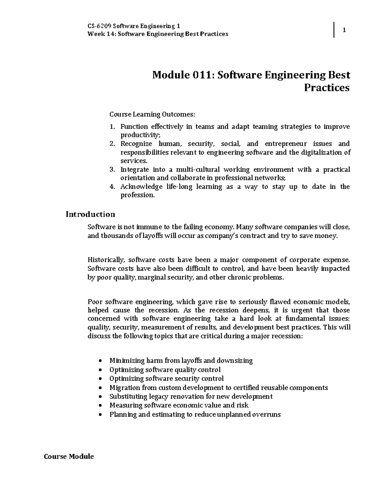 Week014-Module - I don't know the name of the teacher. - Week 14 ...
