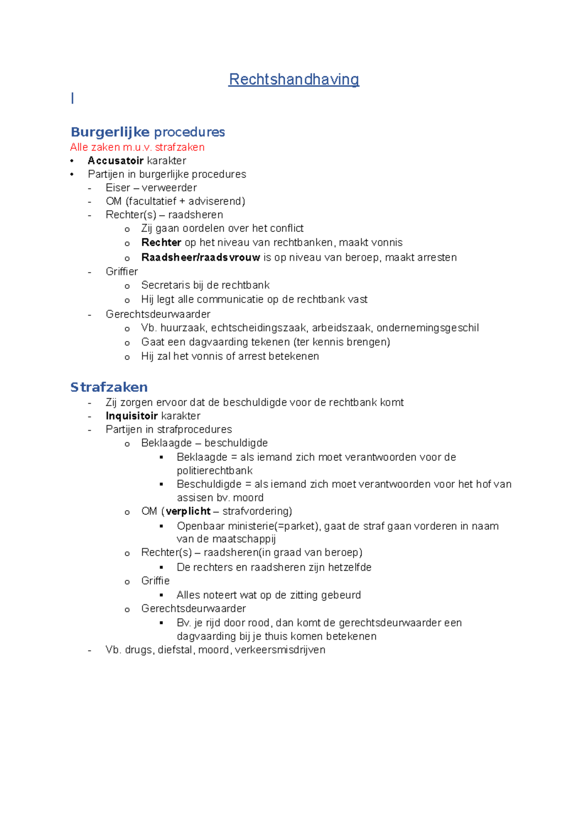 Rechtshandhaving - Rechtshandhaving I Burgerlijke procedures Alle zaken ...
