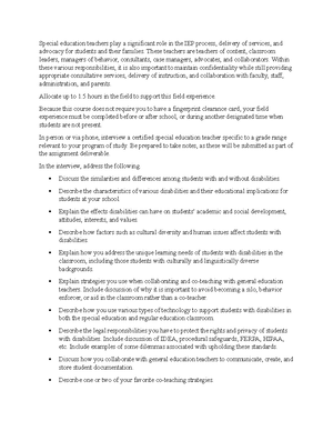 Week 3 Understanding Disability Categories Instructions - Instructions ...