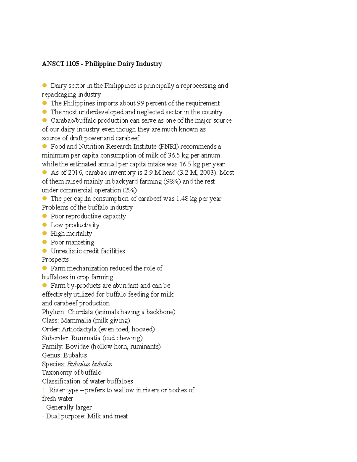 ANSCI 1105 Dairy Cattle Production - DAIRY CATTLE PRODUCTION ANSCI 1105 ...