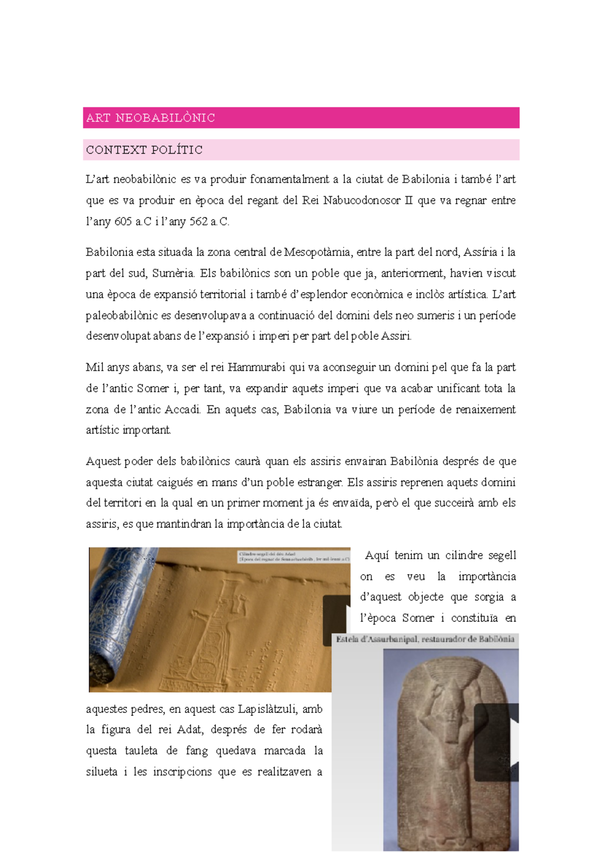 Apunts sobre neoBabilonia - ART NEOBABILÒNIC CONTEXT POLÍTIC L’art ...