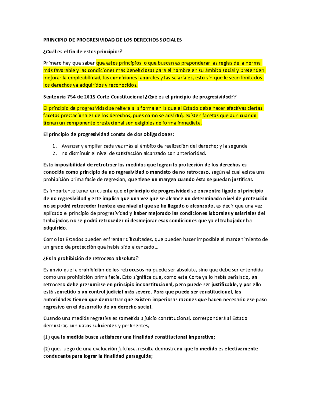 Principio de Progresividad - PRINCIPIO DE PROGRESIVIDAD DE LOS DERECHOS ...