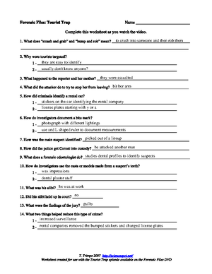 Arson - Fire Forensics: XPLORLABS Module Guide Purpose: This module is ...