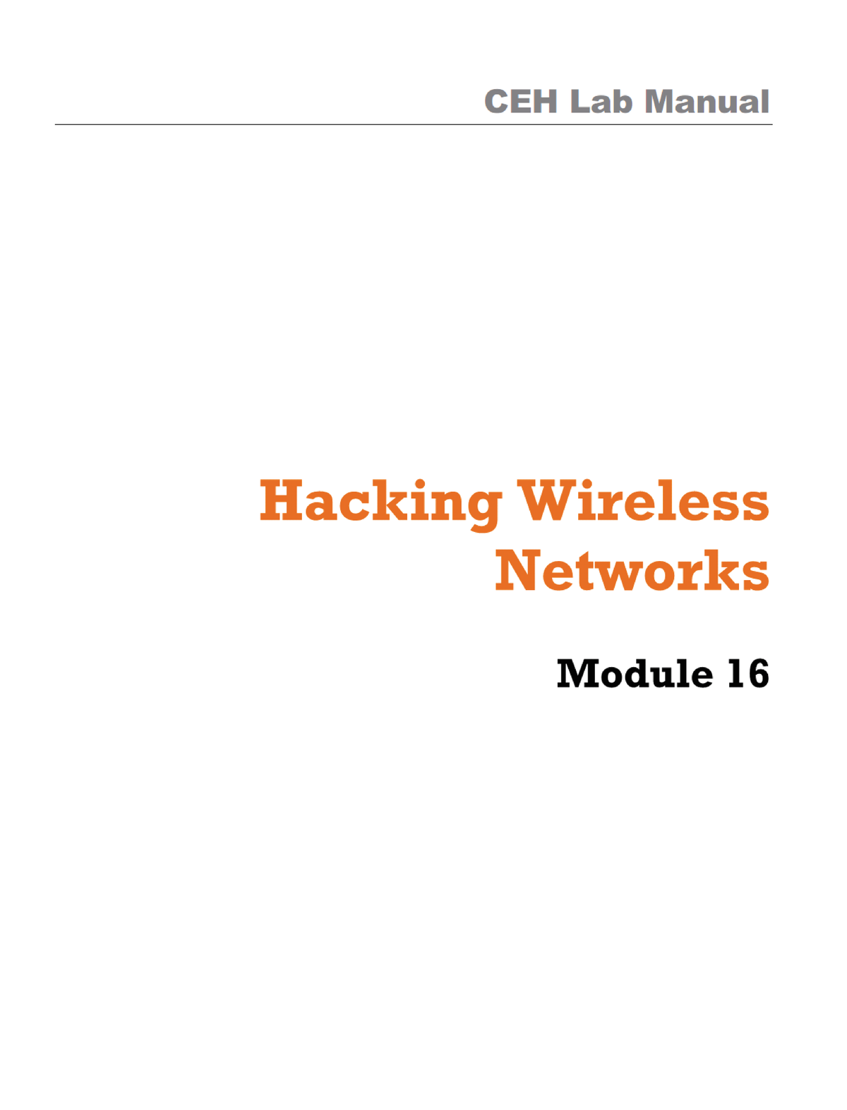 CEHv10 Labs Module 16 Hacking Wireless Networks - information System security - DIU - Studocu