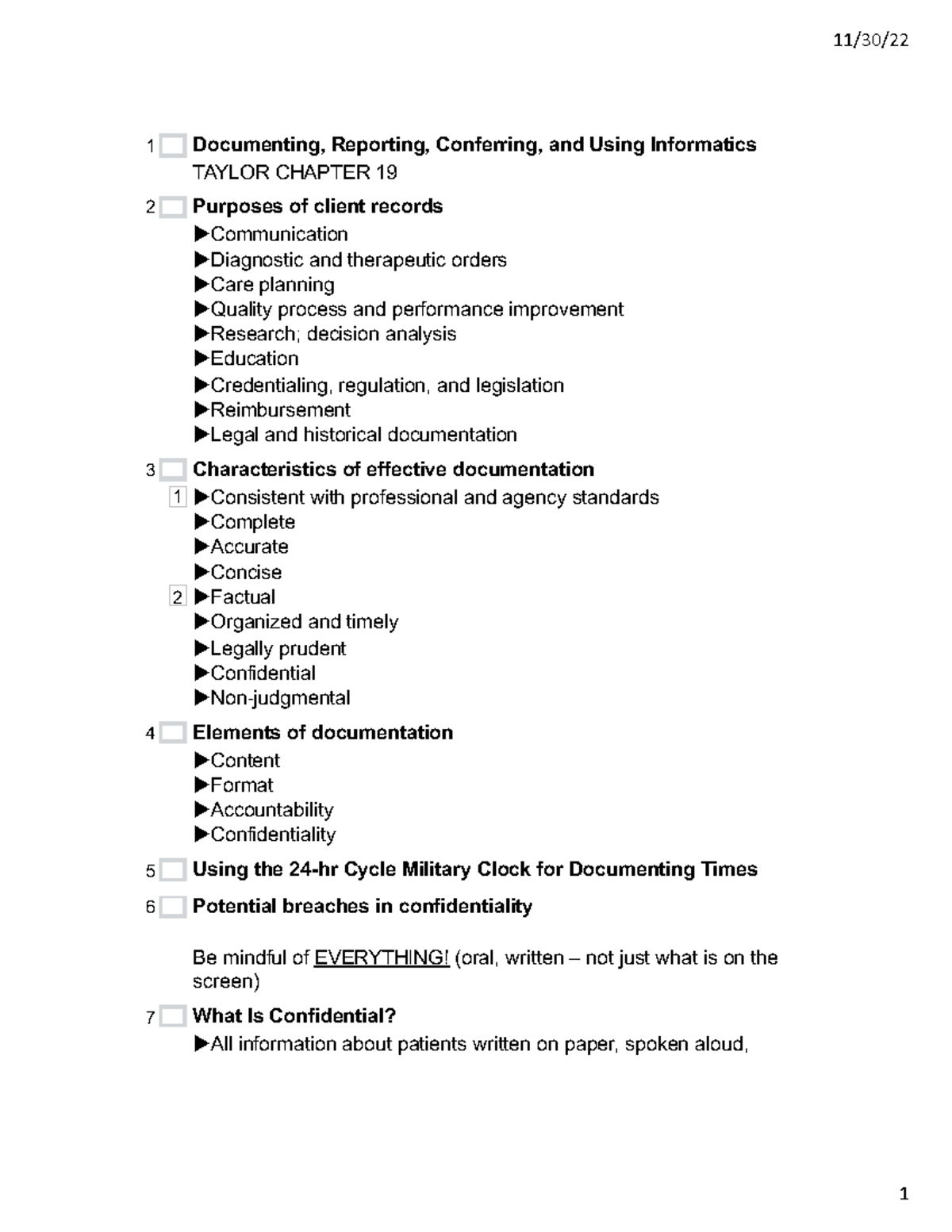 Ad1 wk 3 - Documenting, Reporting, Conferring, and Using Informatics - 11/30/ 1 Documenting ...