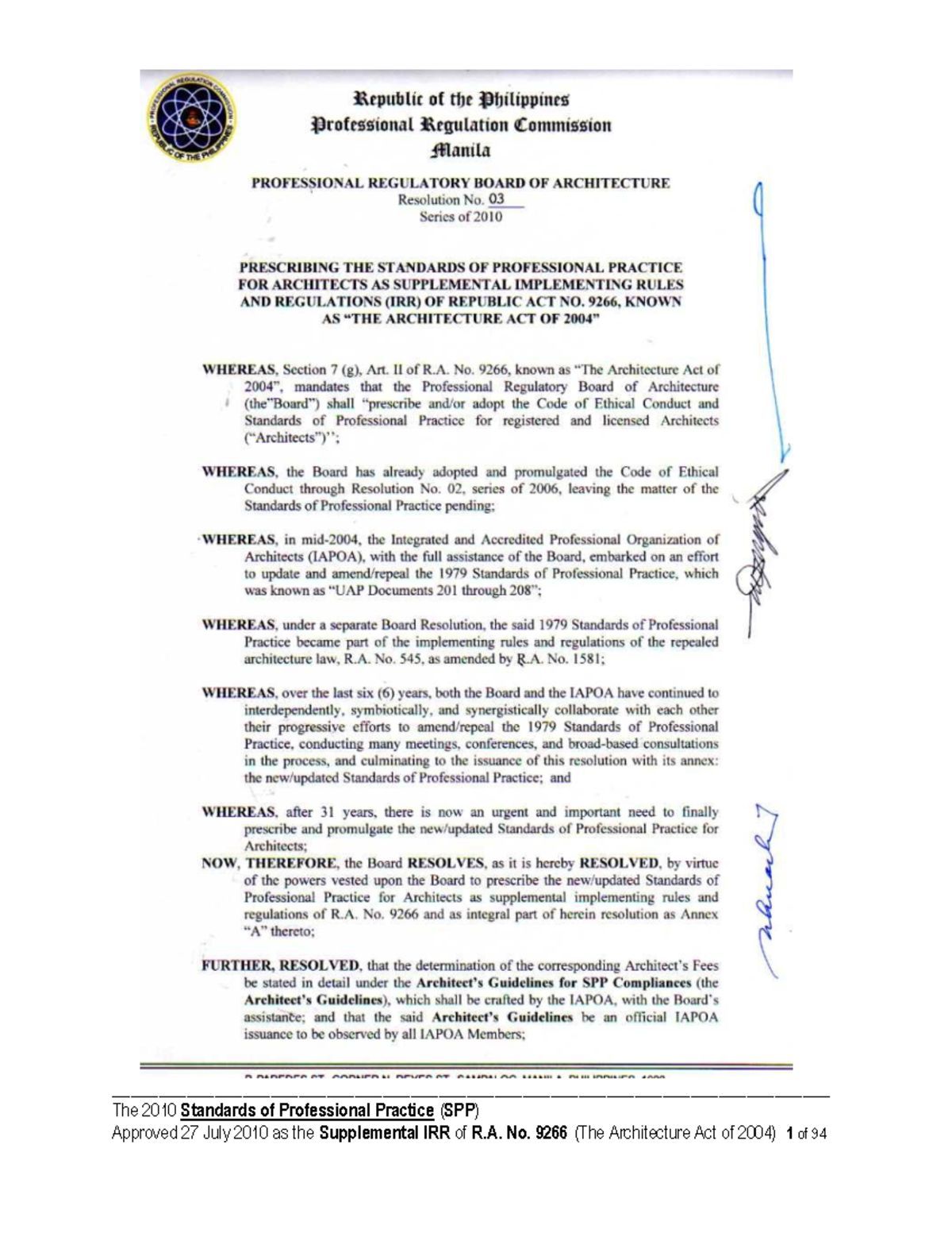 SPP DOCUMENT 201 ...