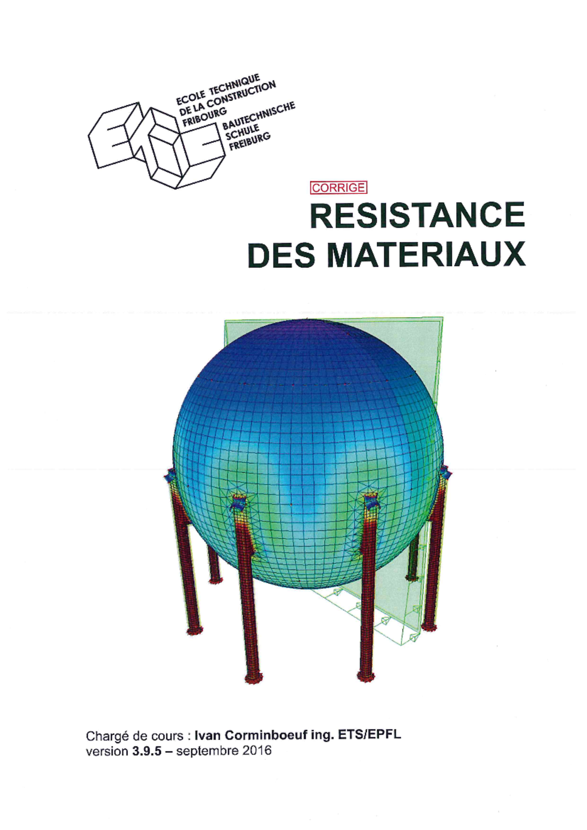 Corrige Cours RDM - fzz - CORRIGE RESISTANCE DES MATERIAUX Chargé de ...