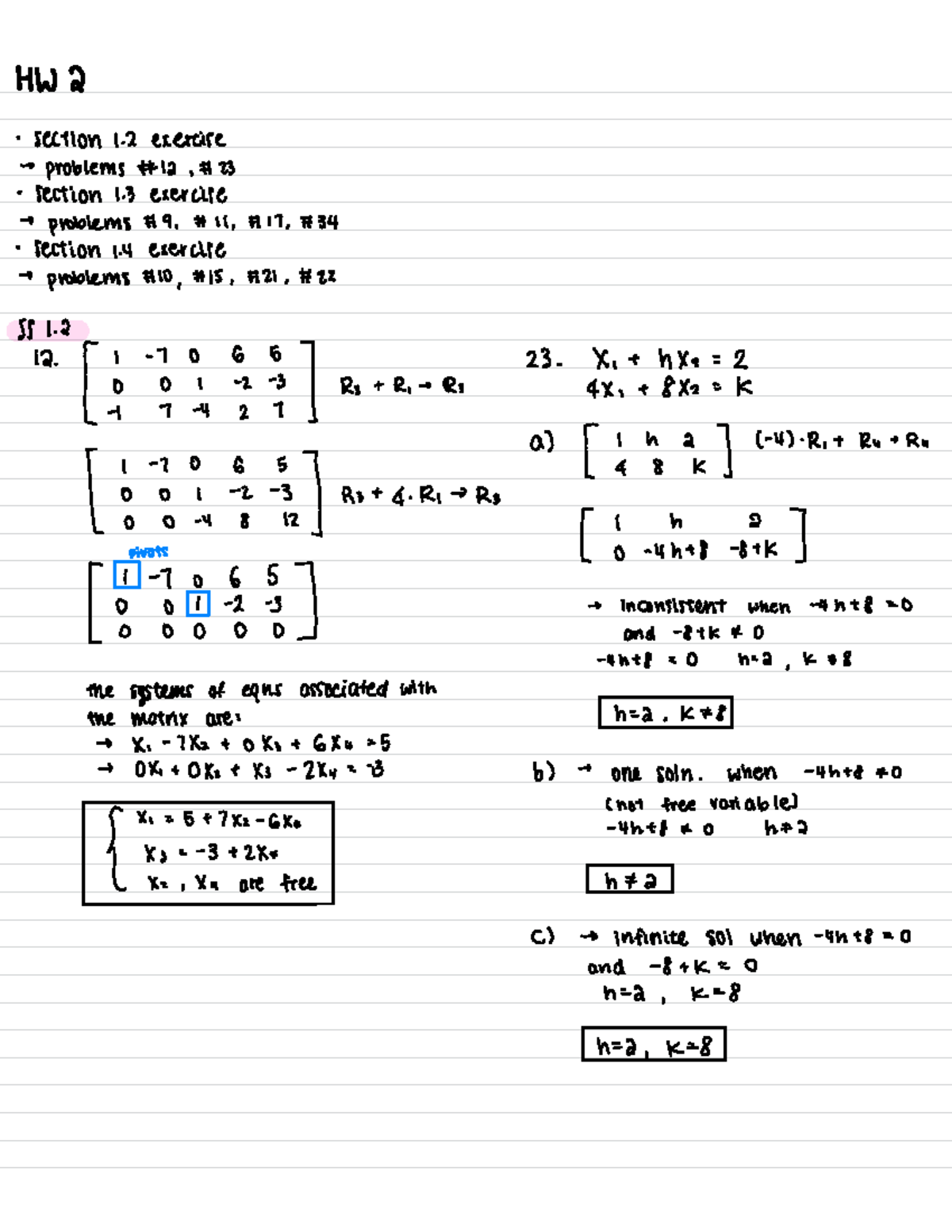 HW 2 - hw 2 from textbook - HW · section 1. 2 exercise -> problems #12 , # · section 1. 3 - Studocu
