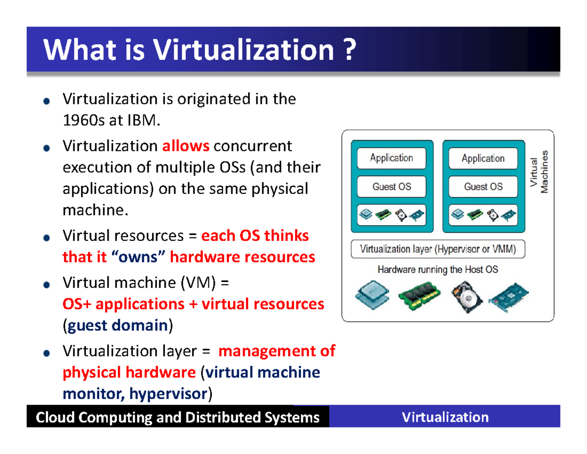 Unit 2 virtualisation - What is Virtualization ? Virtualization is ...