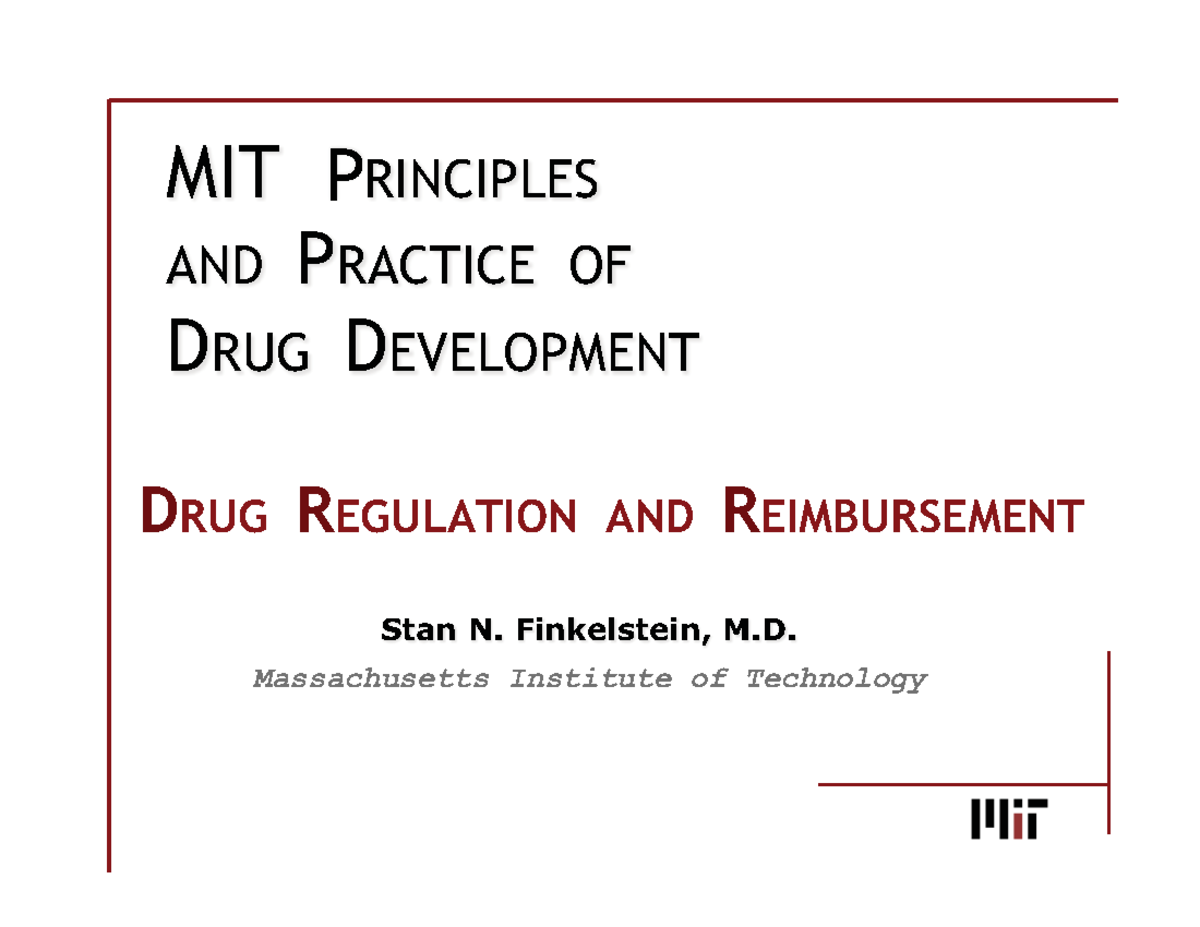 Principles And Practice Of Drug Development Lecture notes, lecture 8 ...