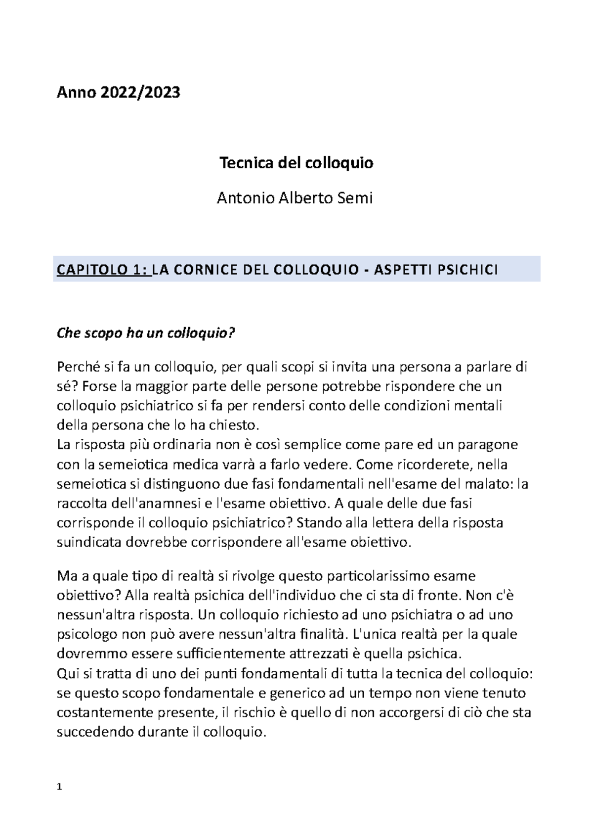 Tecniche del colloquio - Anno 2022/ Tecnica del colloquio Antonio ...