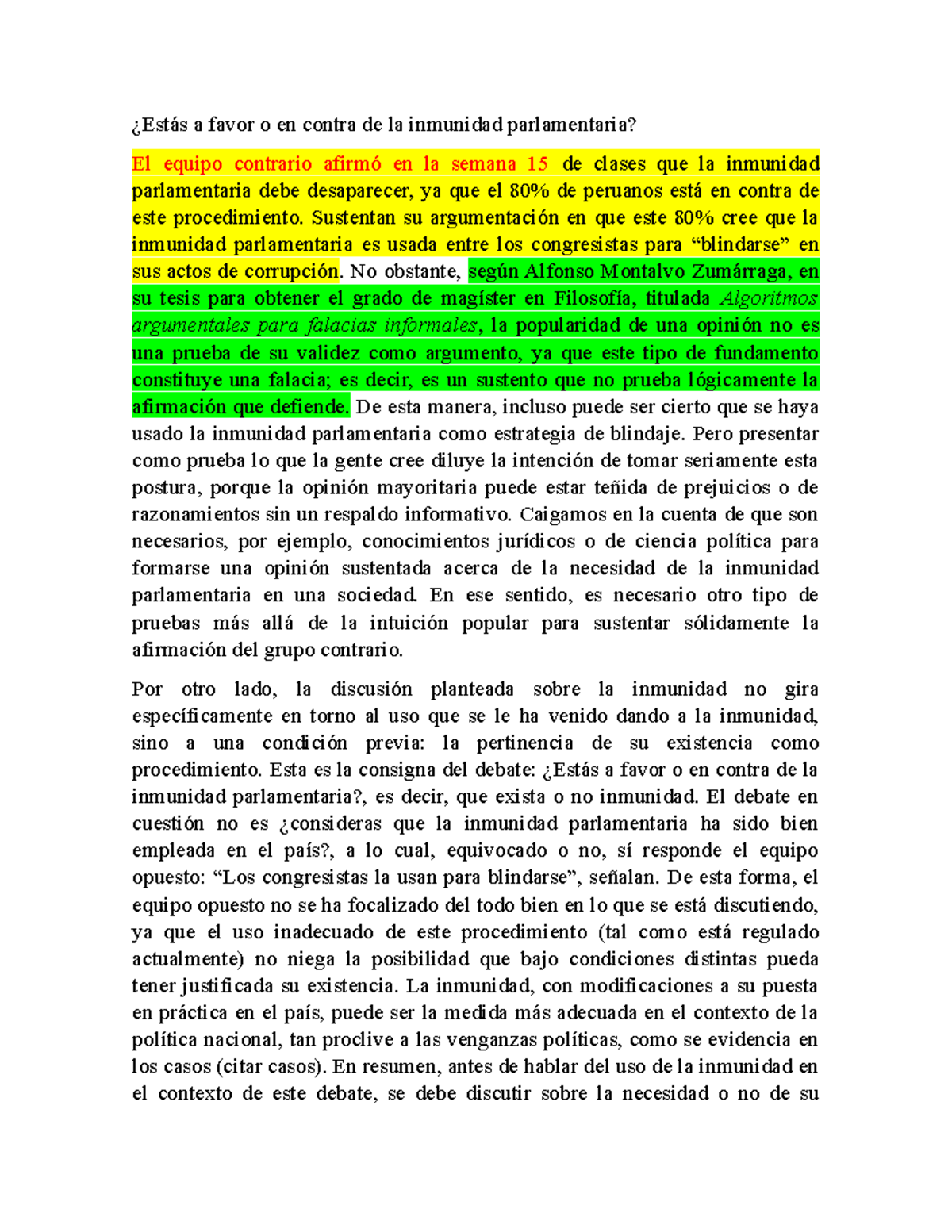 S17.s1 - Modelo de contraargumento y argumento - ¿Estás a favor o en ...
