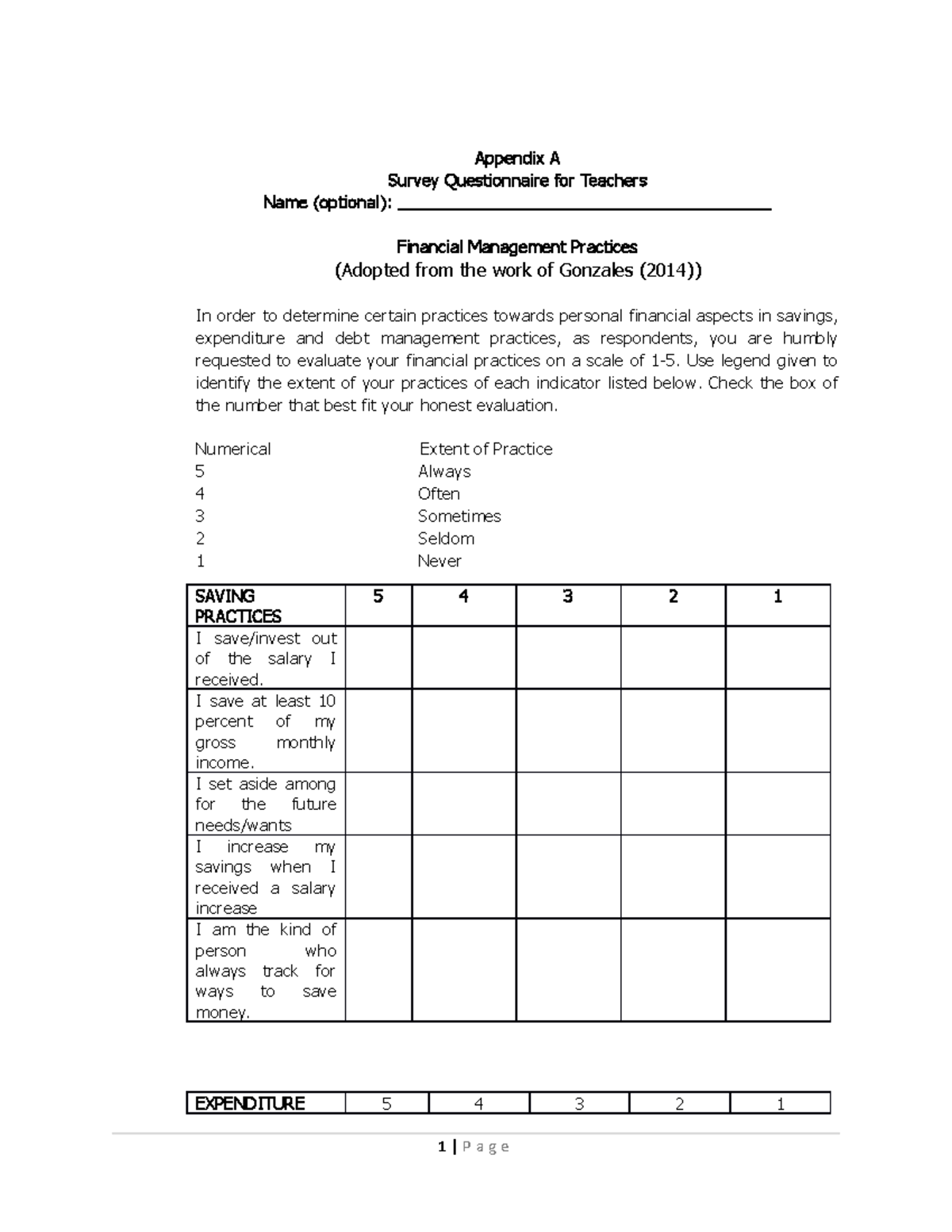 Questionnaire - Easy - Appendix A Survey Questionnaire for Teachers ...