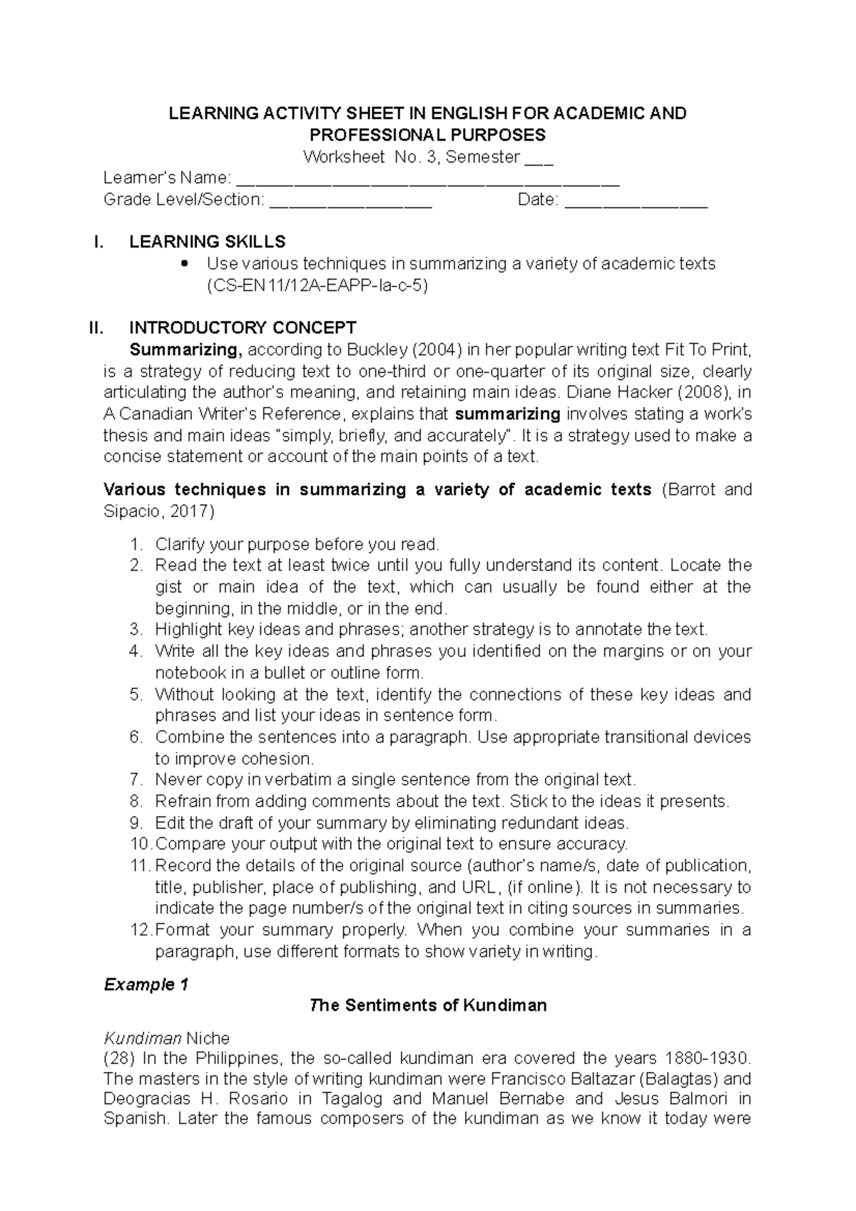 Efapp- Wworksheet-NO - KEEHQE - LEARNING ACTIVITY SHEET IN ENGLISH FOR ...