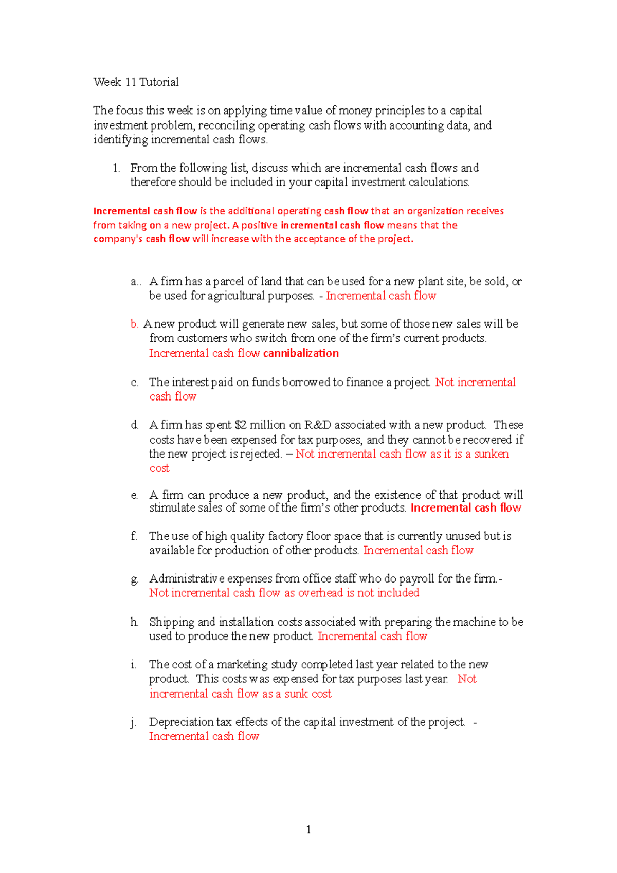 ACCT102 T9 - Week 11 Tutorial The focus this week is on applying time ...