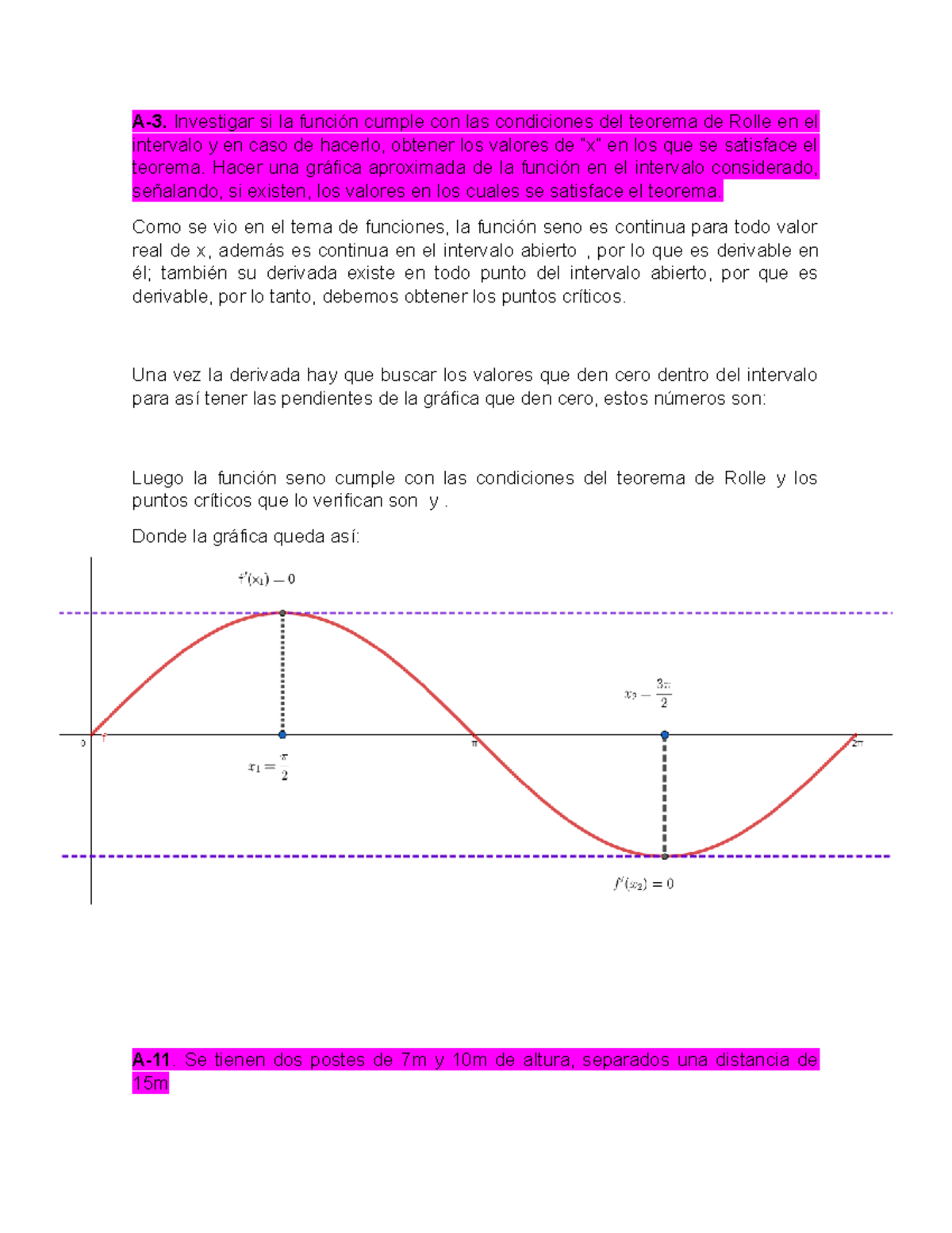 Variación de funciones en calculo diferencial - A-3. Investigar si la ...