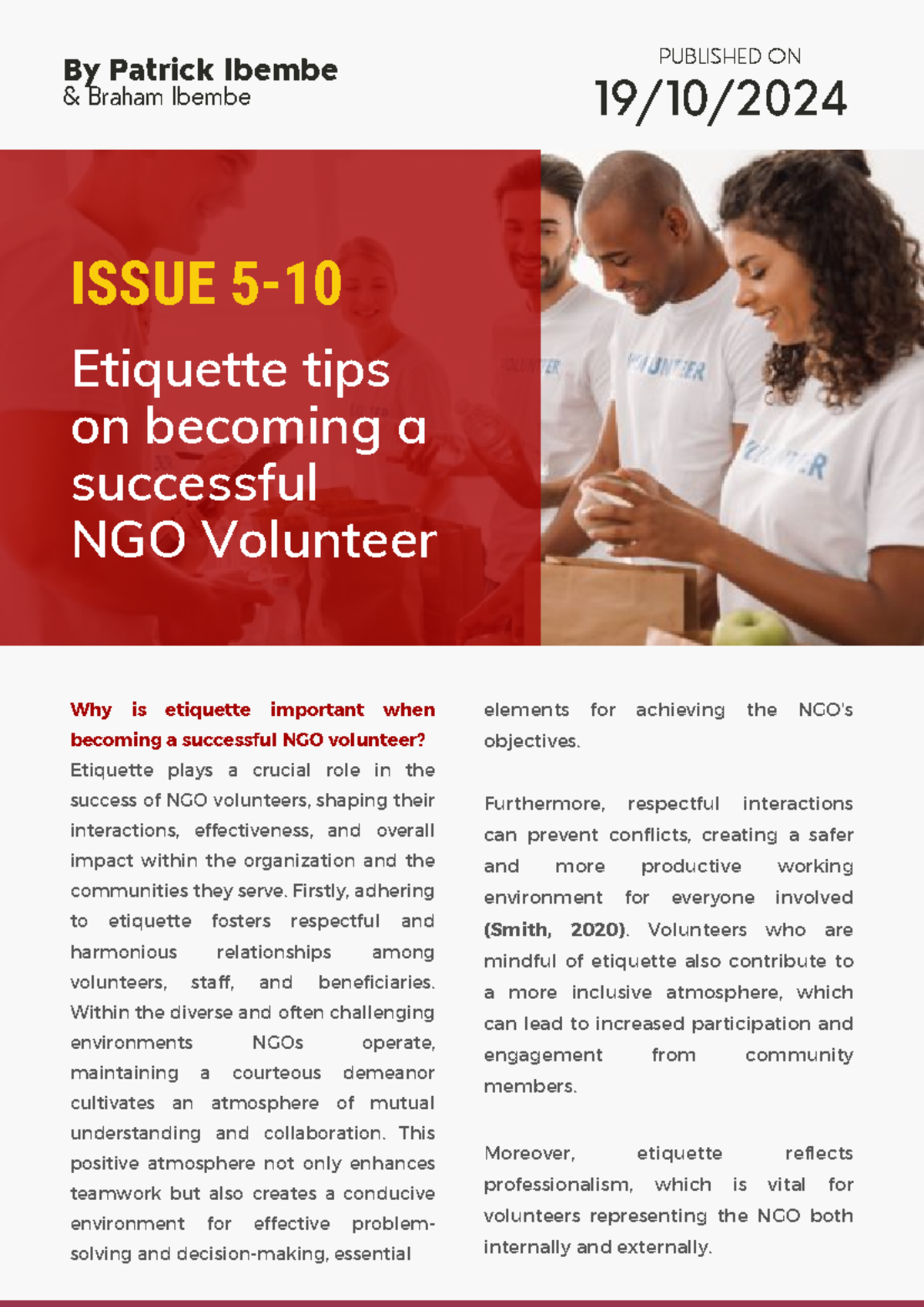 Etiquette tips on becoming a successful NGO Volunteer - Etiquette tips ...