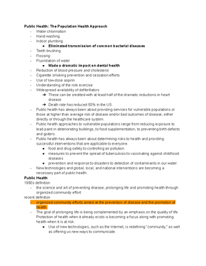 Public Health Textbook Notes-2 - Chapter 6 Notes As populations age ...