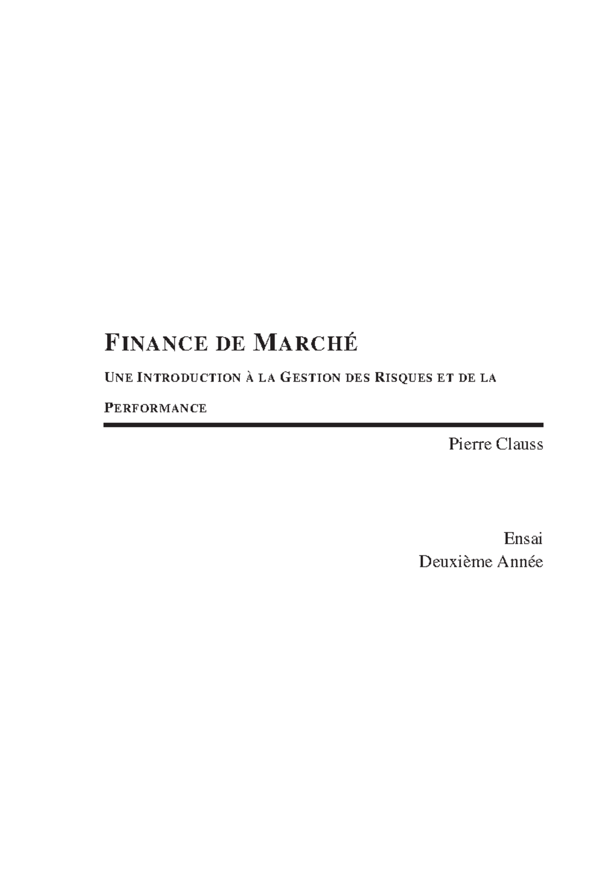 Finance DE Marché pdf - FINANCE DE MARCHÉ UNE INTRODUCTION À LA GESTION ...