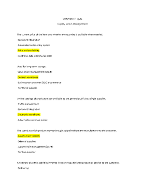 Chapter 6 - QUIZ - Statistical Quality Control - CHAPTER 6 – QUIZ Statistical Quality Control A ...