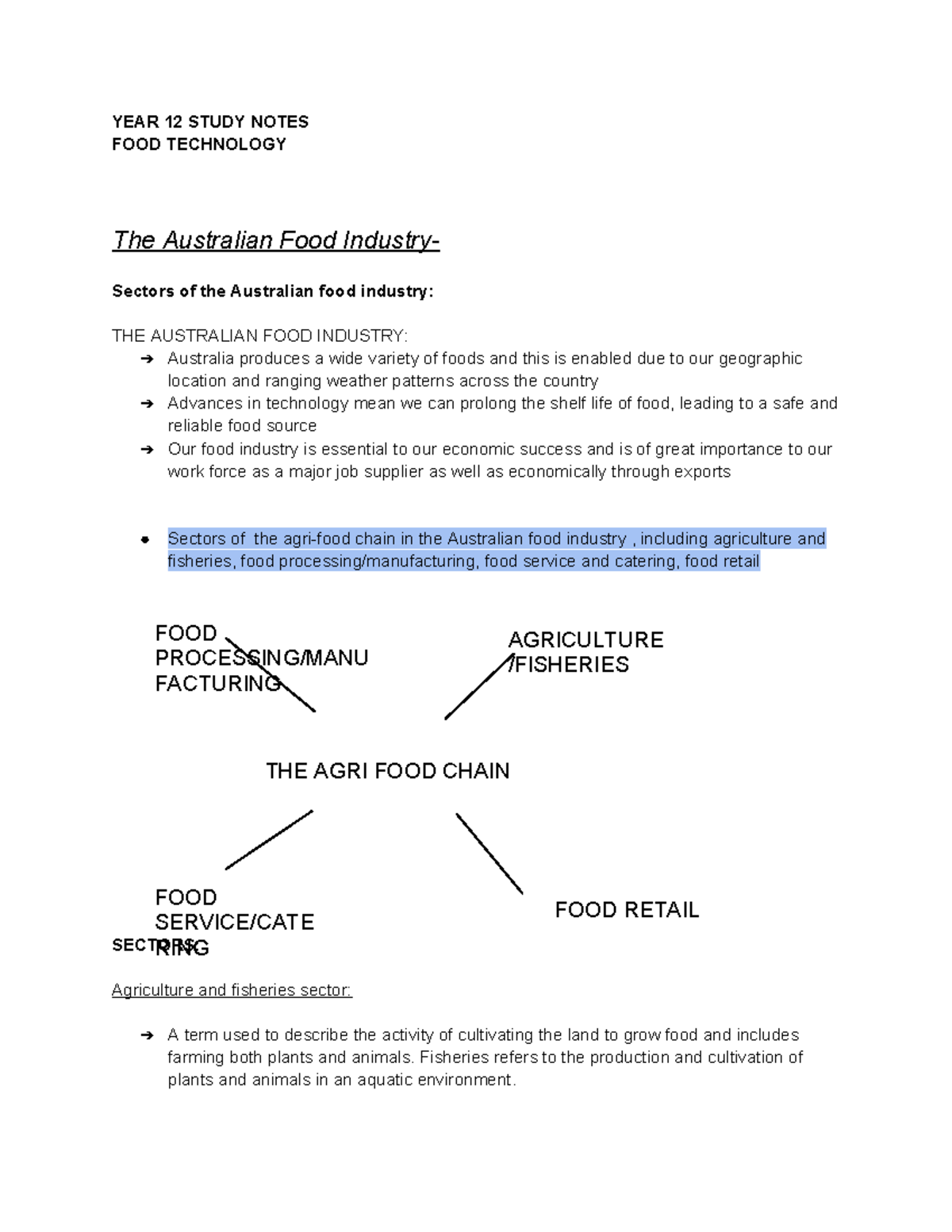 Food-tech-notes - N/A - YEAR 12 STUDY NOTES FOOD TECHNOLOGY The ...