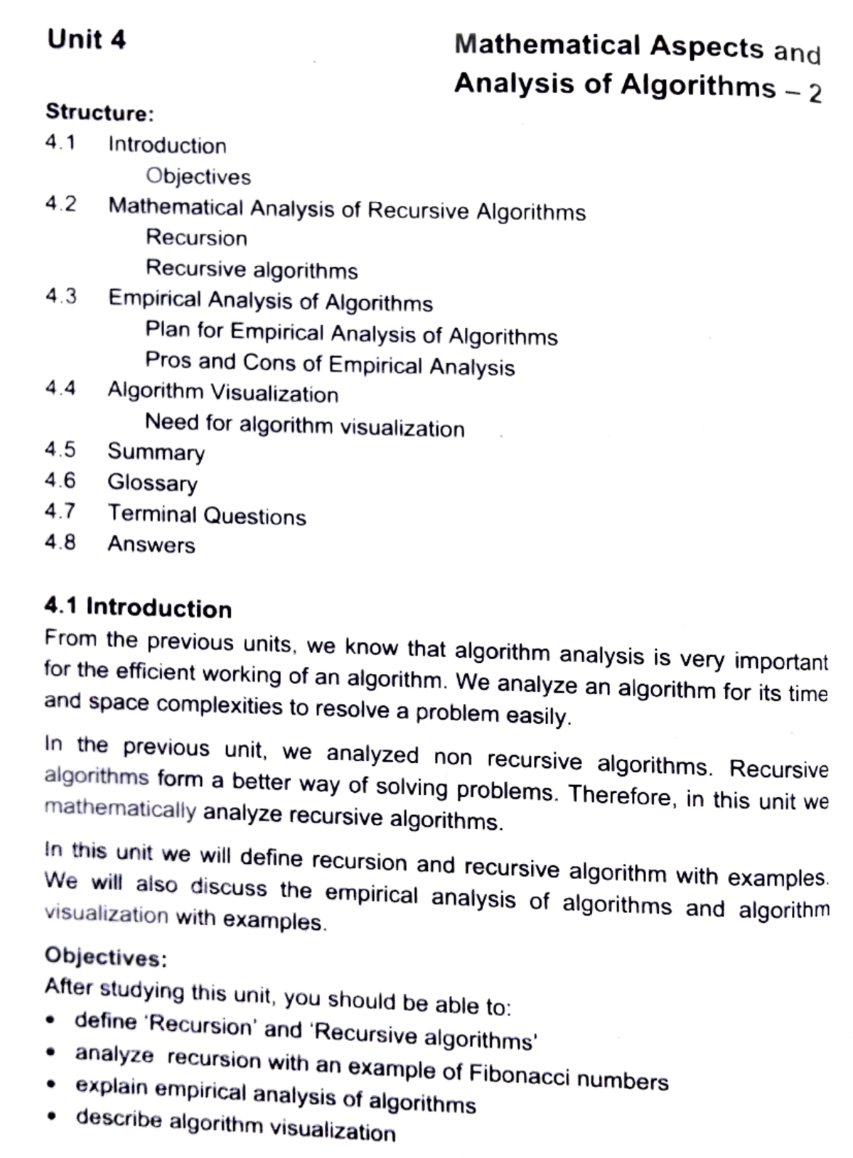 Analysis and Design of Algorithms - Mathematical Aspect and Analysis of ...
