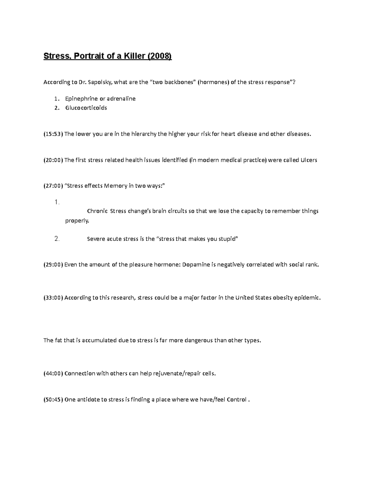 Stress, Portrait of a Killer (2008 ) - Stress, Portrait of a Killer ...